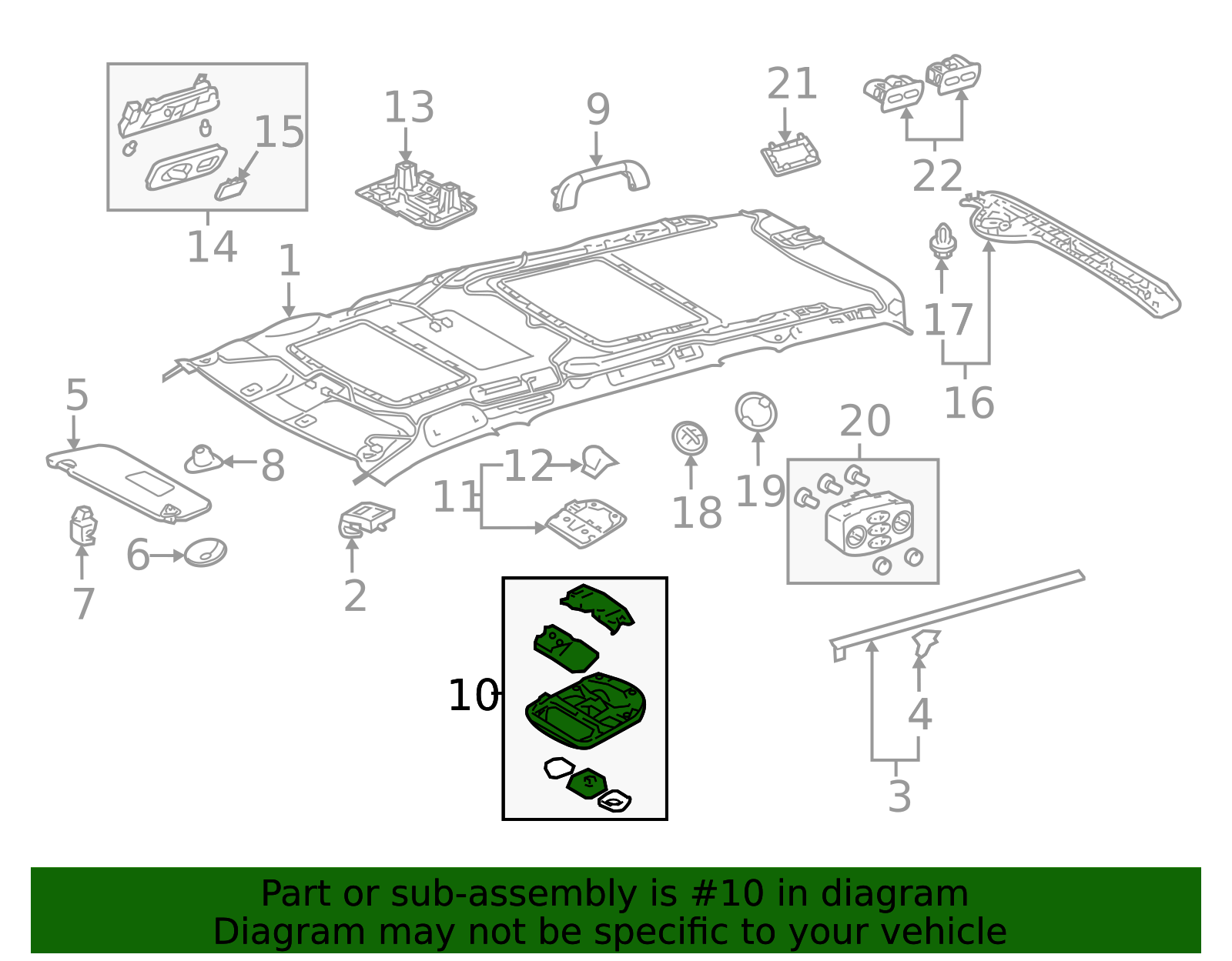 2011-2014 Toyota Sienna 2011-2014 Toyota Sienna - Map Lamp Assembly ...
