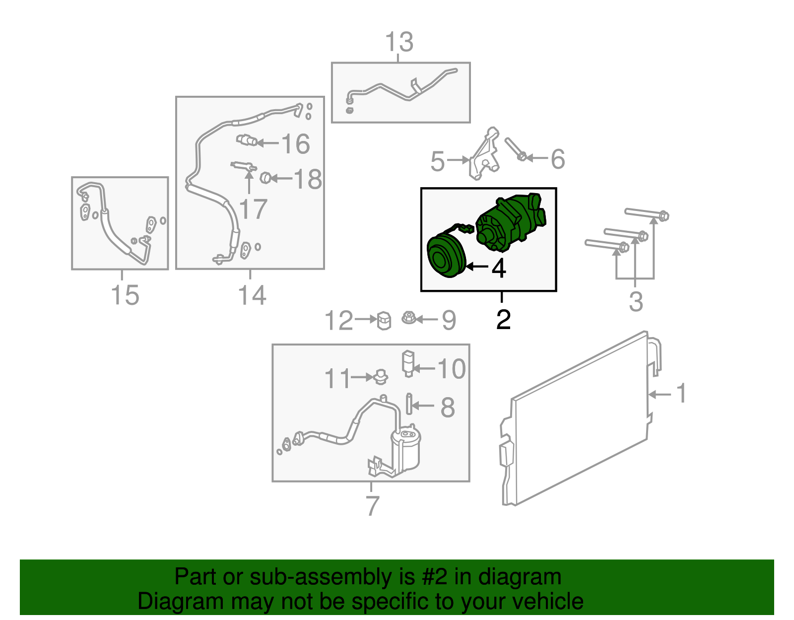 9L8Z-19703-A - 2007-2012 Ford A/C Compressor - Motorcraft (YCC-233 ...