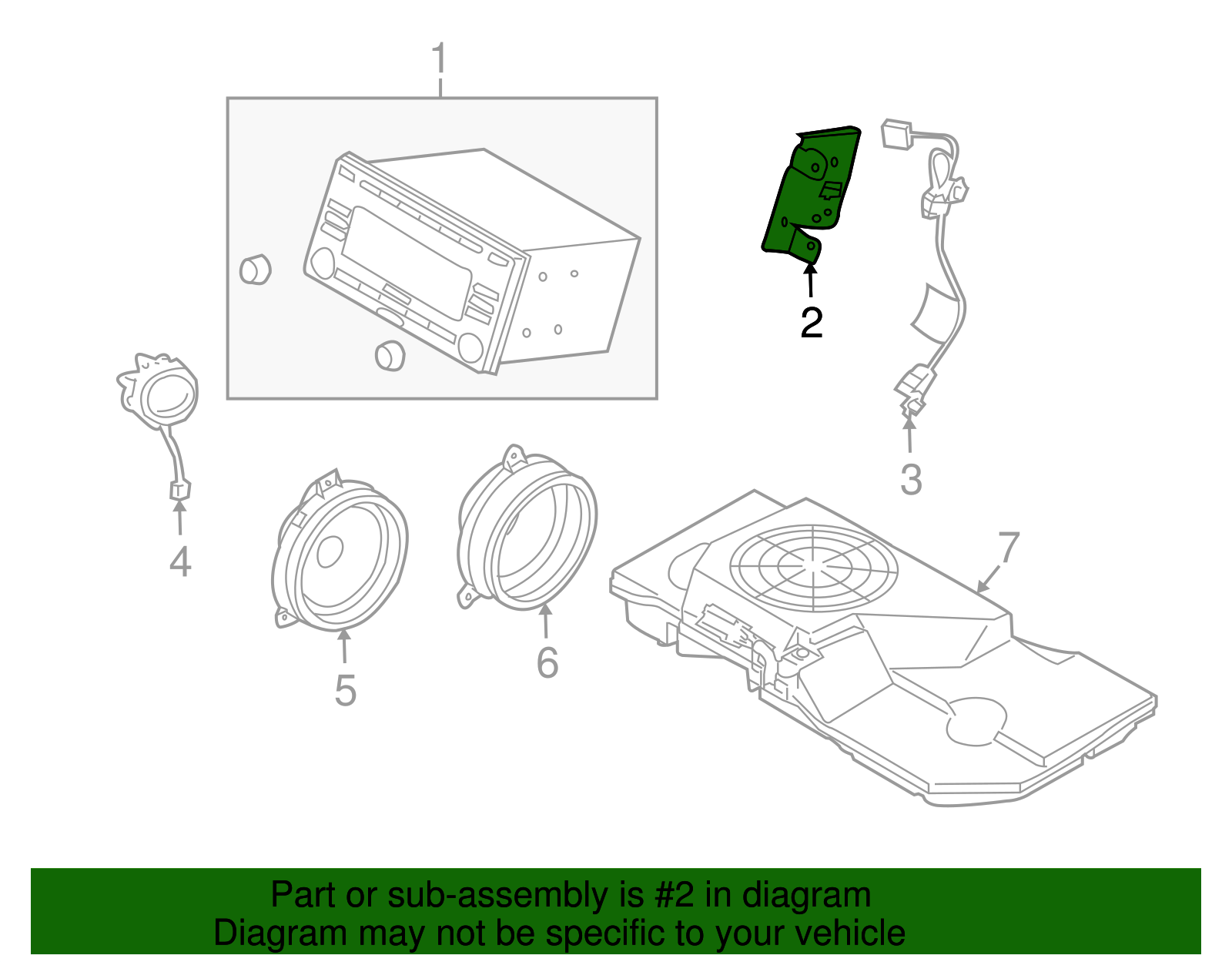 2008-2014 Subaru AM/FM Radio Bracket 66201FG010 | Buy Subaru Parts