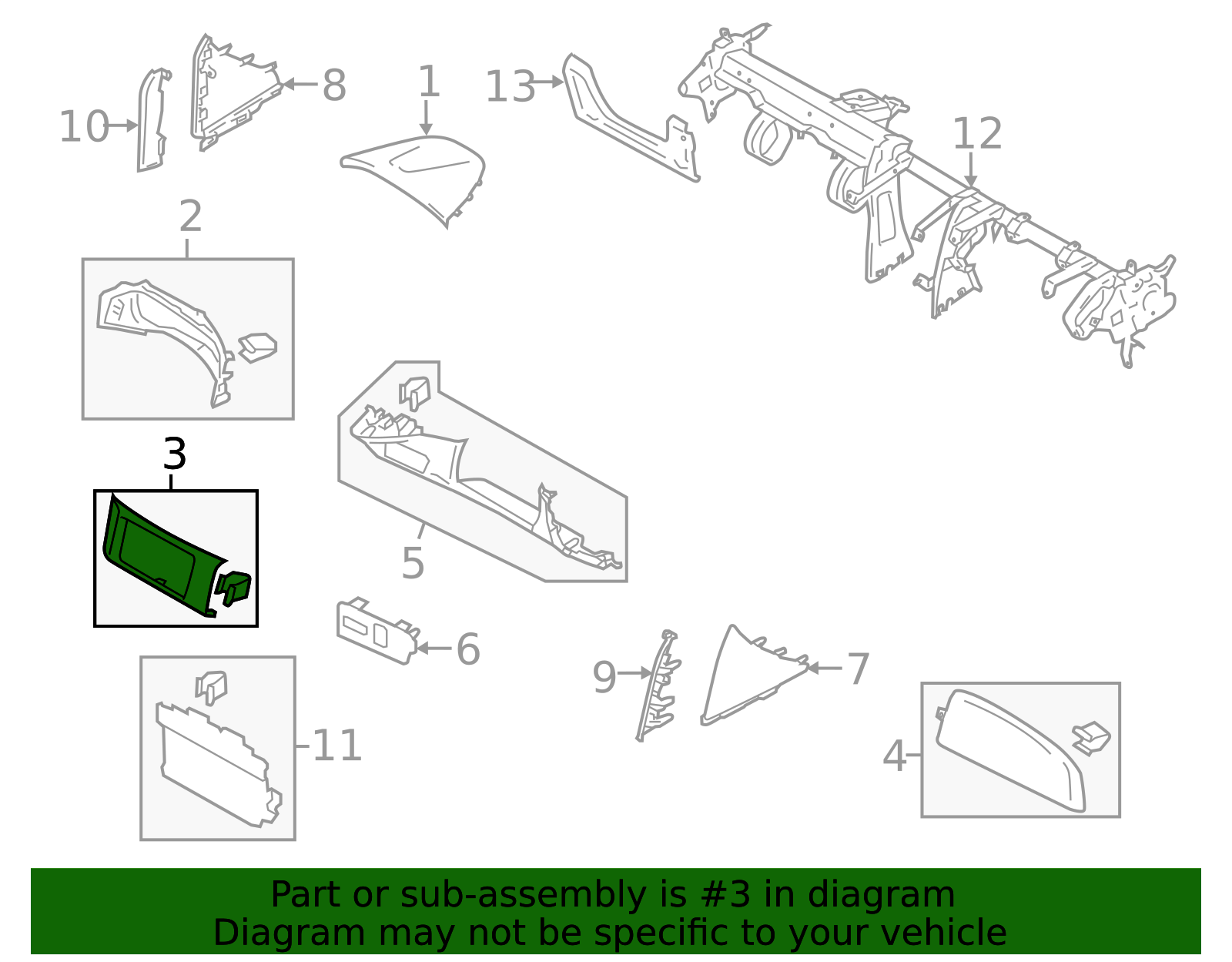 Toyota Instrument Panel Bezel - Dashboard Frame Trim - Part #SU003 ...
