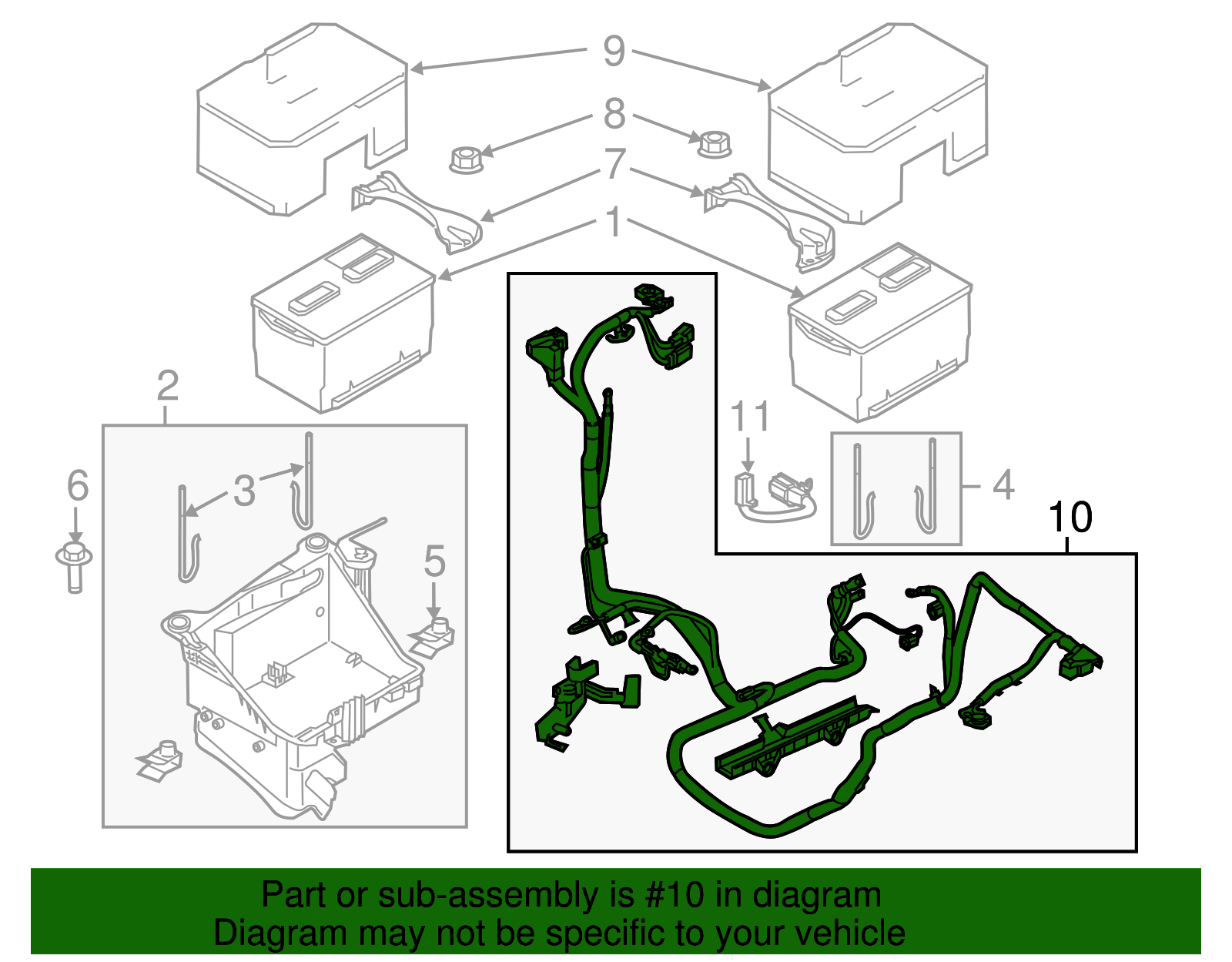 2011-2016 Ford OEM NEW 11-16 Ford F-250 Super Duty Positive Cable ...