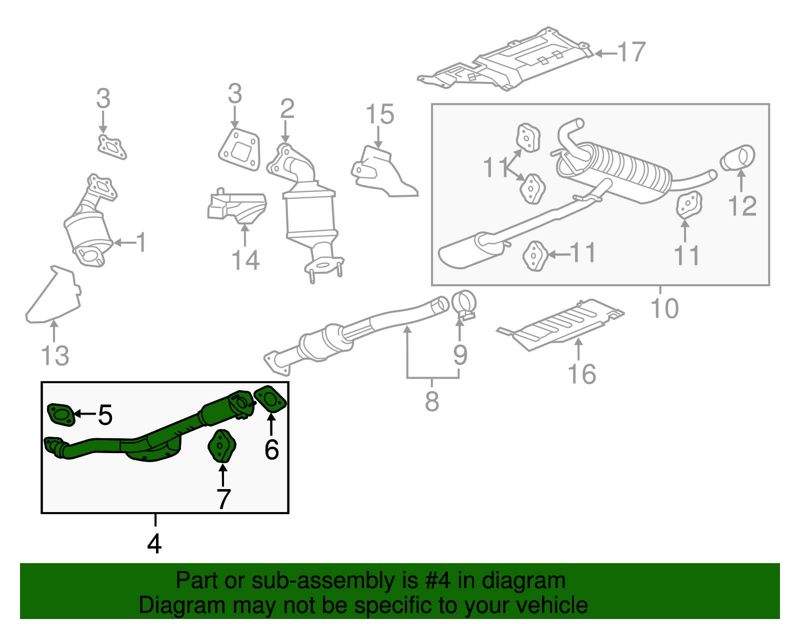 2013-2017 GM Exhaust Front Pipe 23114283 GM | GMPartsDirect.com