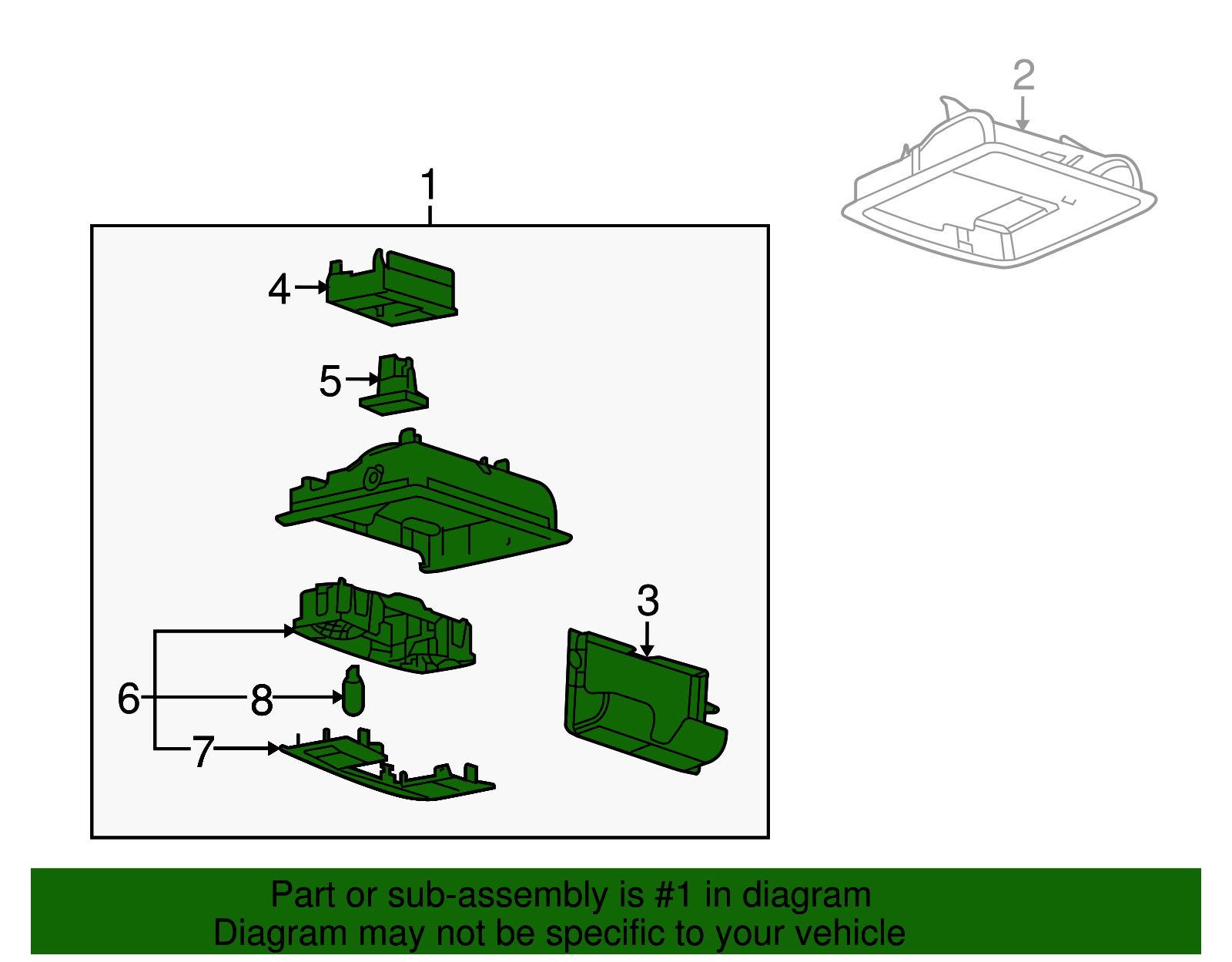 2009-2015 Ford | Overhead Console | AT4Z-78519A70-BA | Walls' Ford Parts