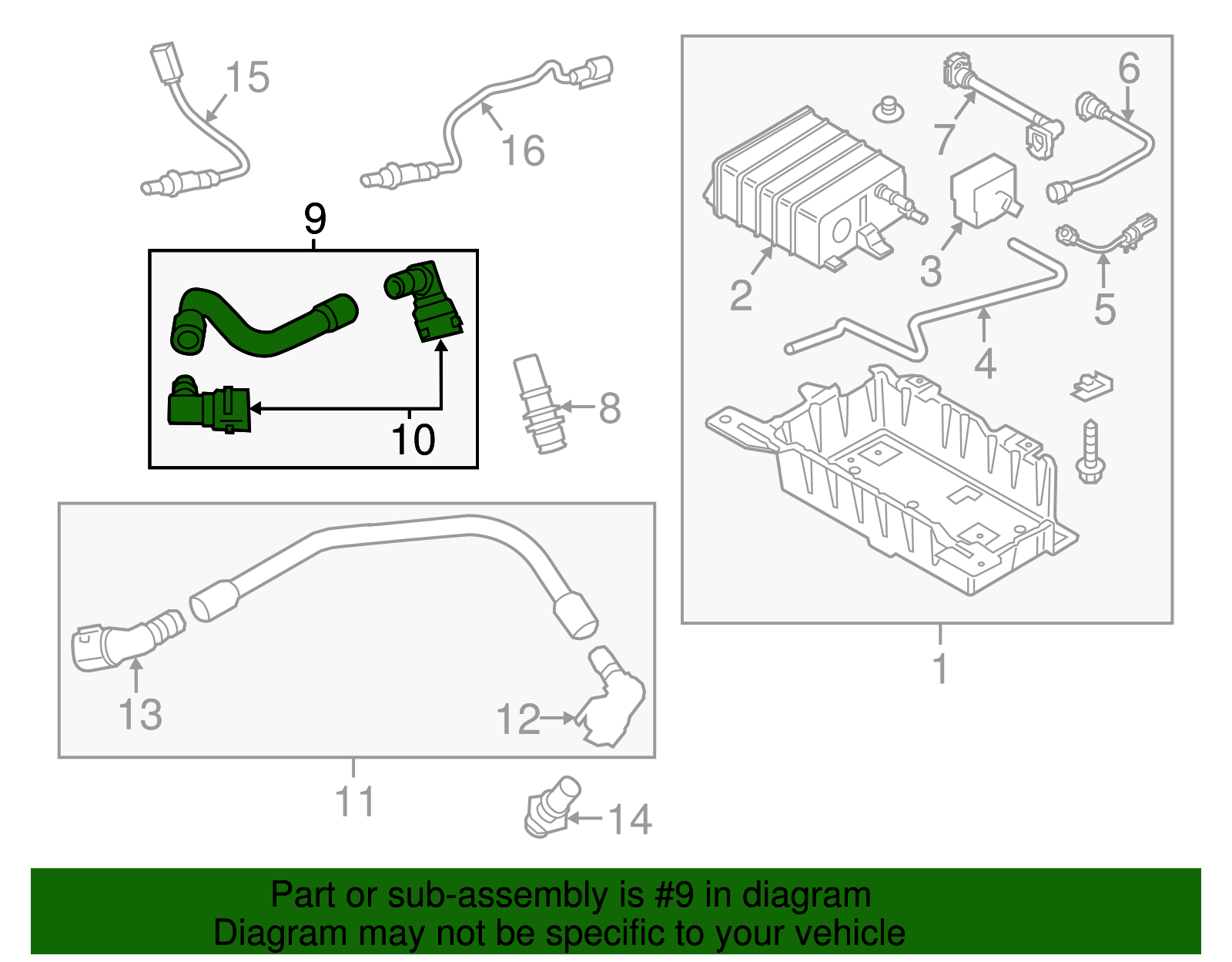 2015-2017 Ford Mustang | PCV Tube | FR3Z-6758-C | Walls' Ford Parts