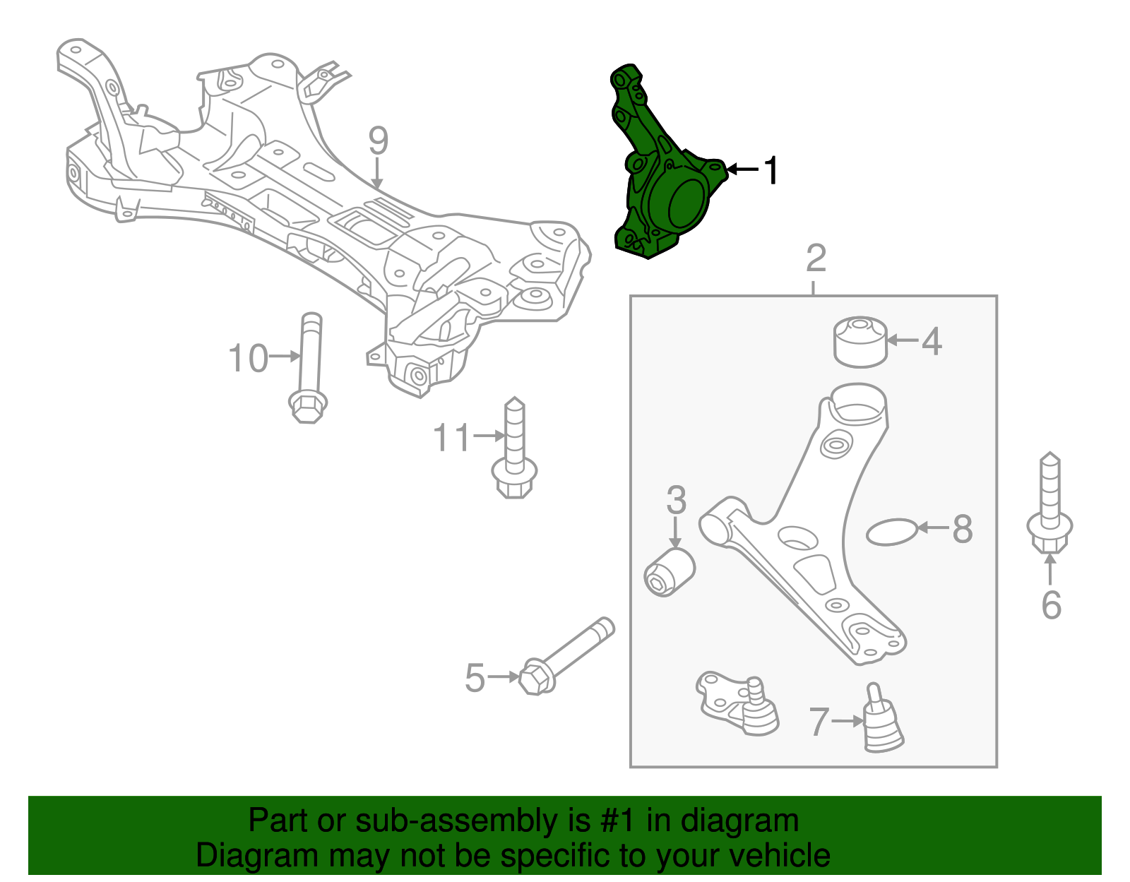 51716-1W000 - Kia Steering Knuckle 2012-2015 Kia Rio | Performance Auto ...