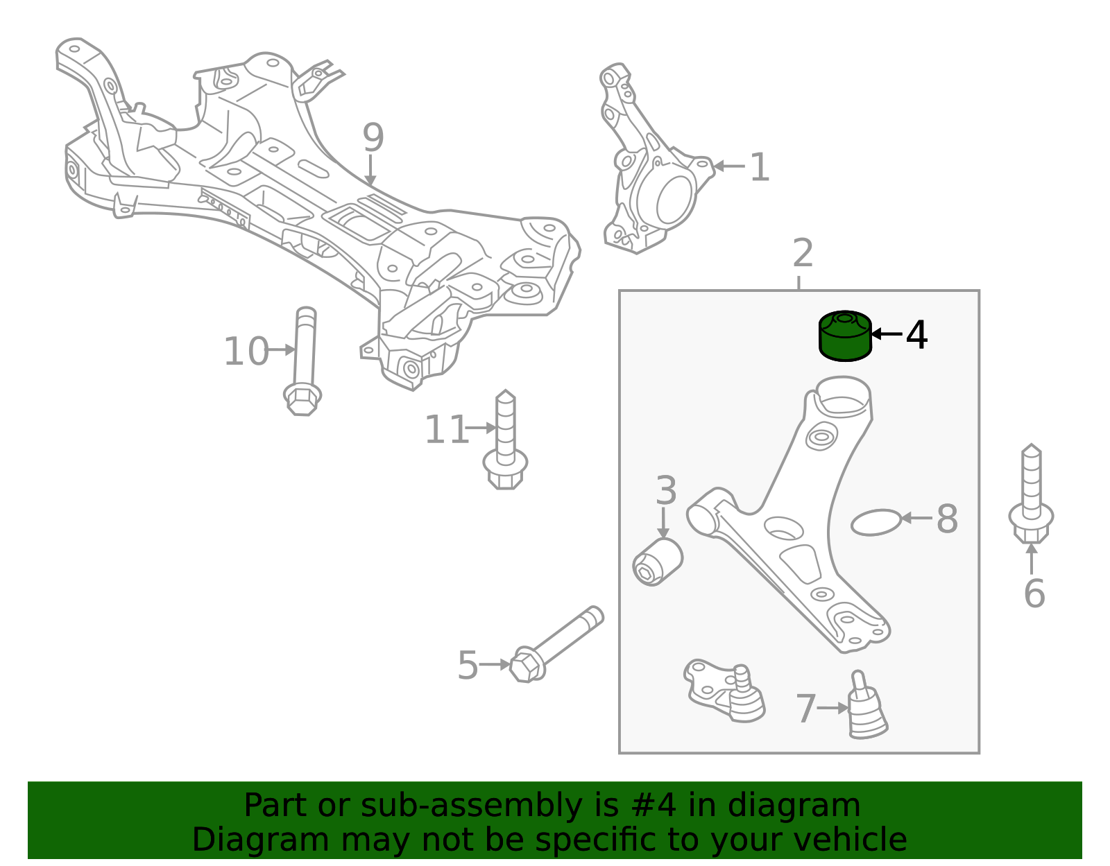 54584-2K000 - Lower Control Arm Front Bushing 2010-2017 Kia | Kia.Parts ...