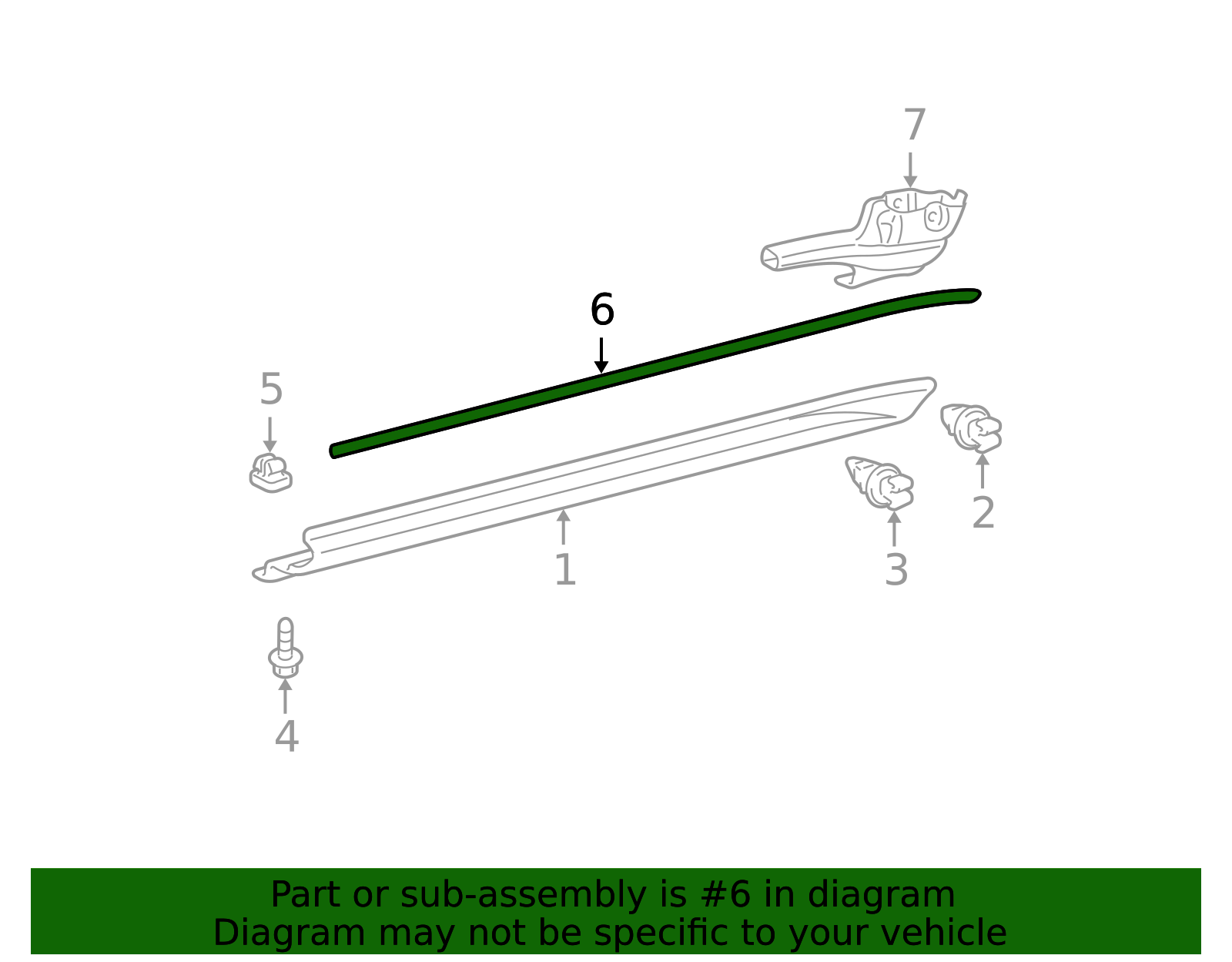 1996-2009 Toyota 4Runner Protector, Rocker Panel Moulding, No. 1 75861 ...