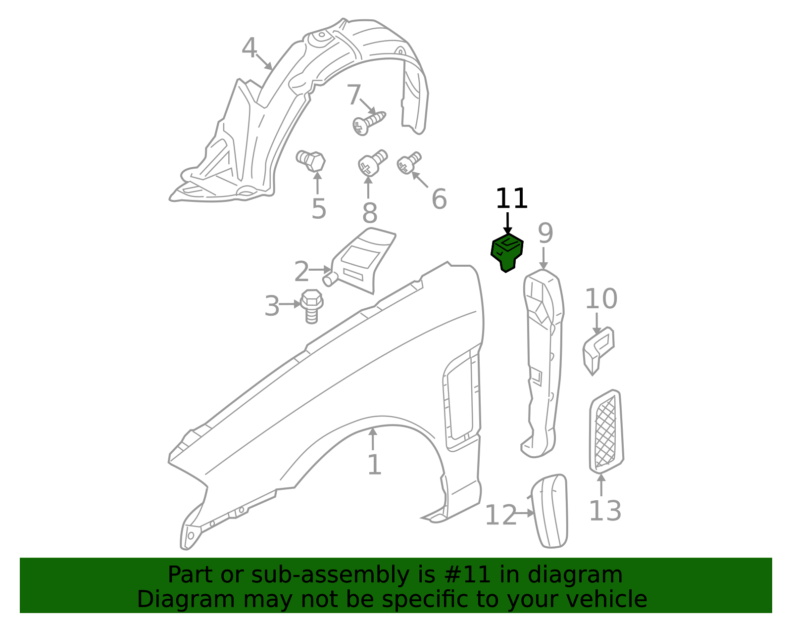 71117-2C000 - High-Quality Fender Bracket for 2003-2006 Hyundai Tiburon ...