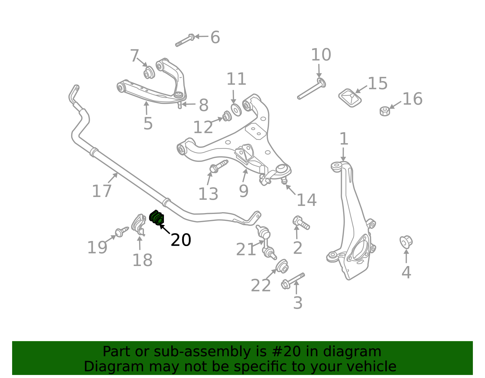 2004-2015 Nissan Stabilizer Bar Bushing 54613-ZV50A | OEM Parts Online