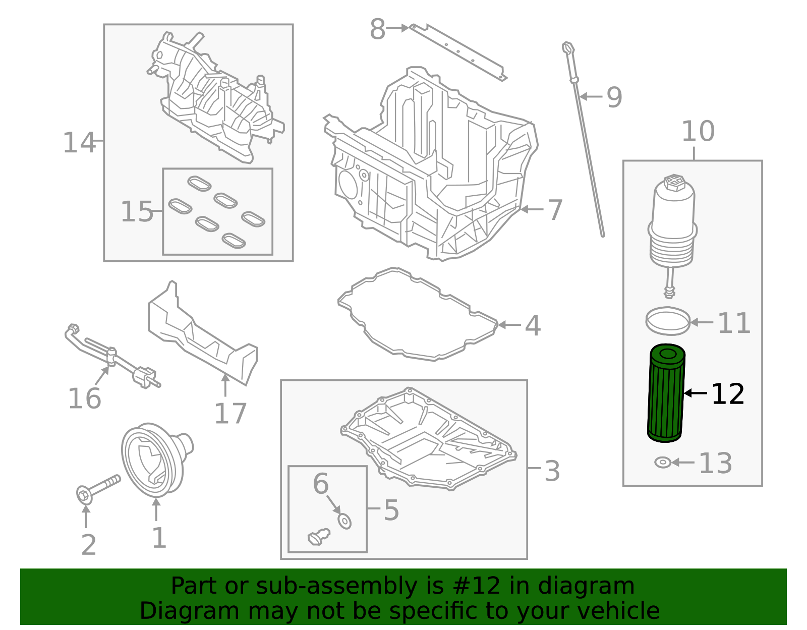 Genuine OEM Ford Part - Motorcraft™ Engine Oil Filter Element FL-2062-A ...