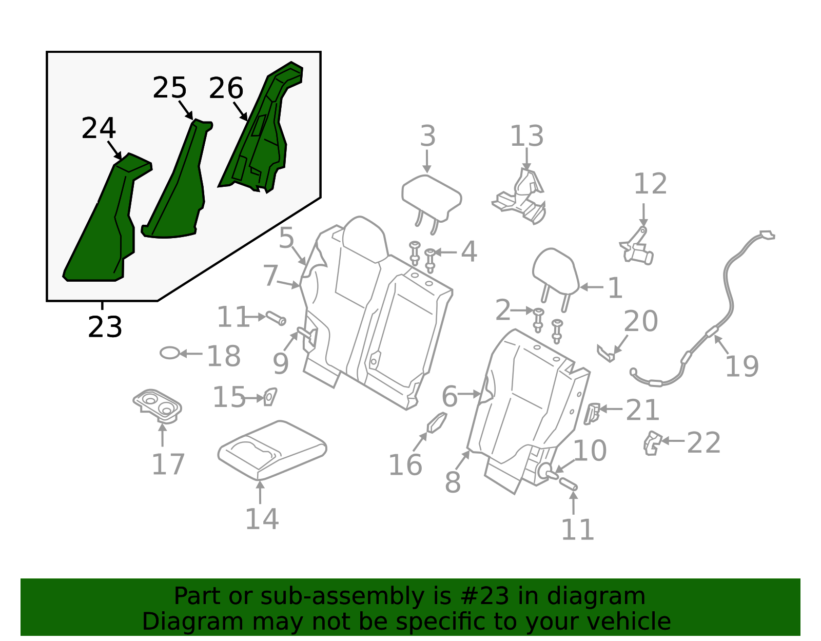 64244AN12ASP - 2023-2024 Subaru Legacy - Bolster | Subaru Parts HQ