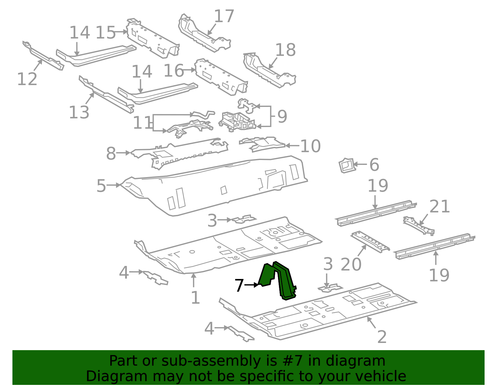 2020-2024 Toyota Camry Floor Pan Reinforcement 58277-06010 | MotorMotor