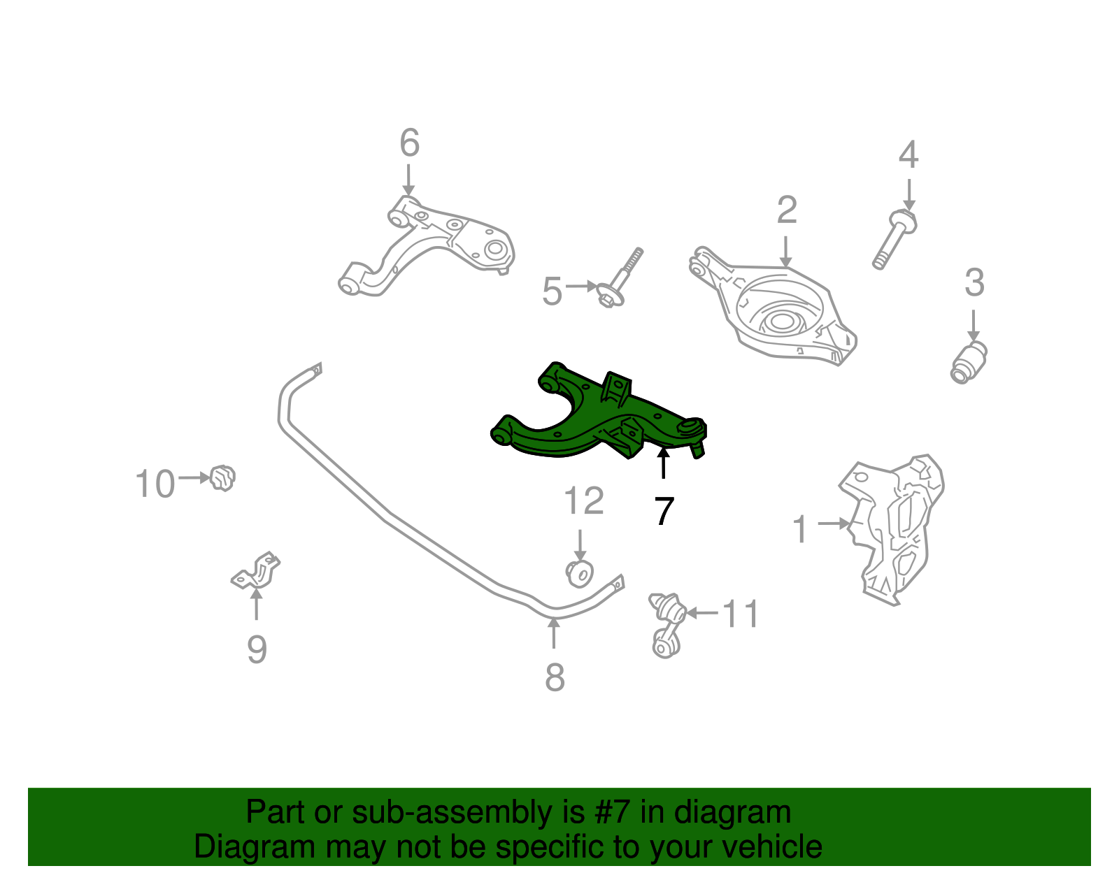 2004-2015 Nissan Lower Control Arm 551A1-ZQ00A | Nissan Parts Central