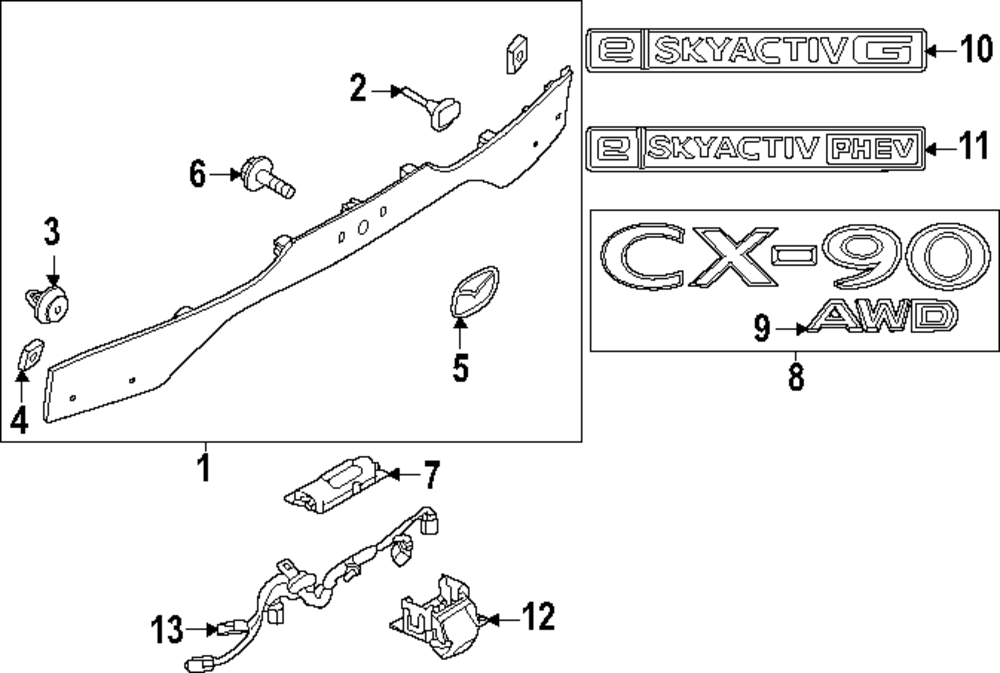 2024 Mazda CX-90 Applique Panel KMV6-50-850A-51 | QuirkParts