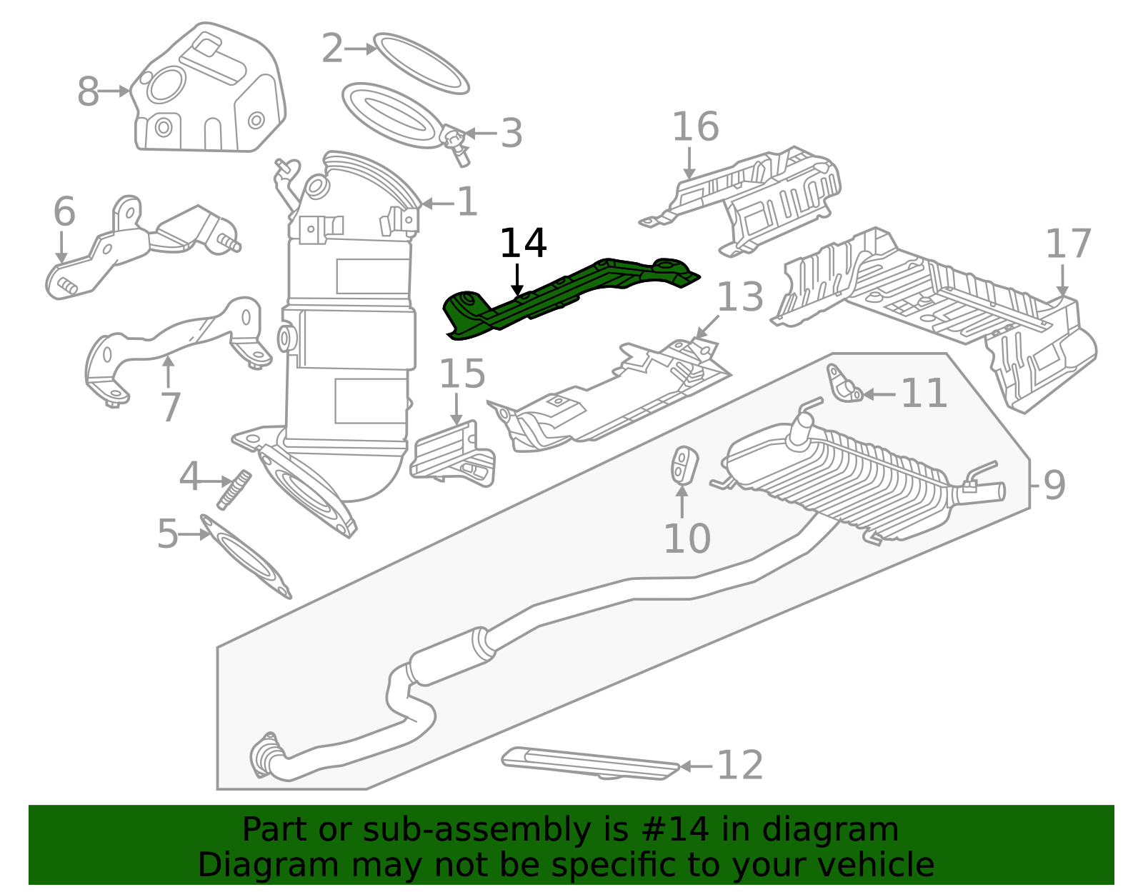 2020-2025 Cadillac Driver Side Exhaust Front Underbody Heat Shield ...