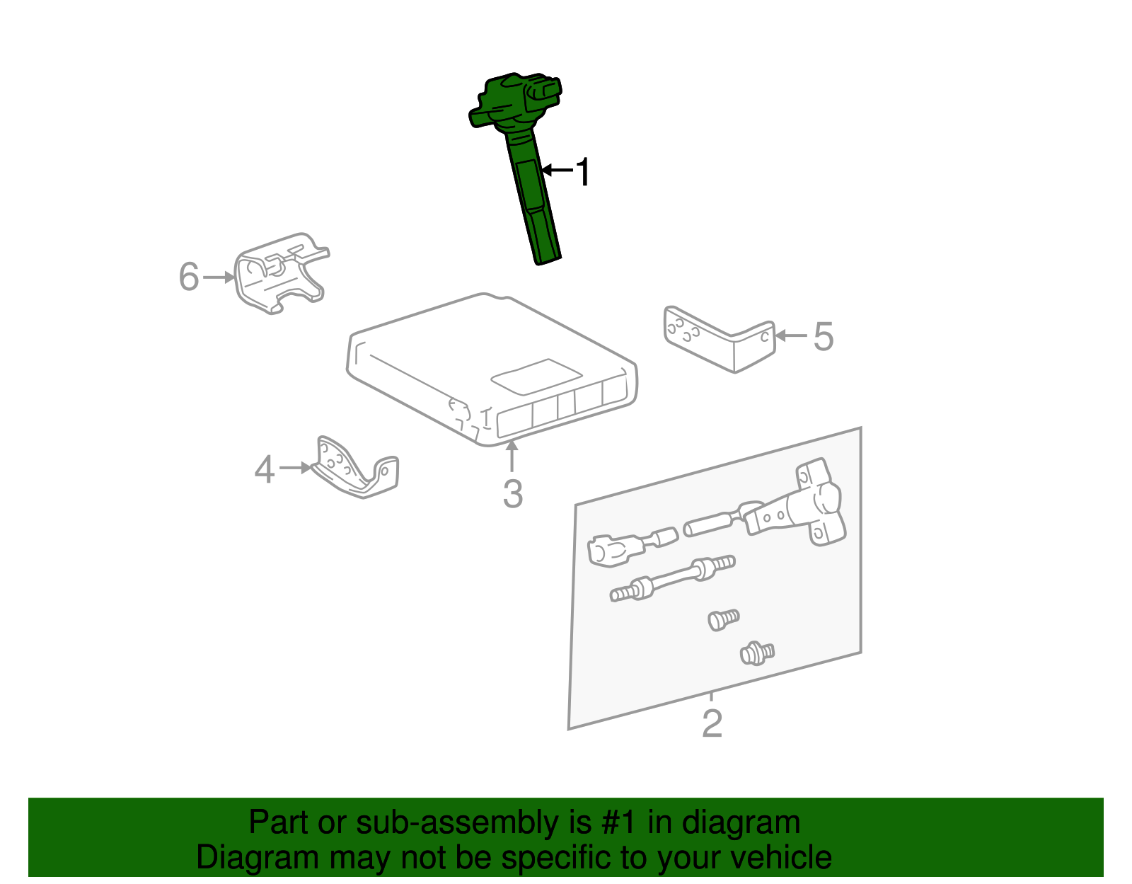 Genuine Toyota Direct Ignition Coil part# 90919-02230 for 1998-2003 ...