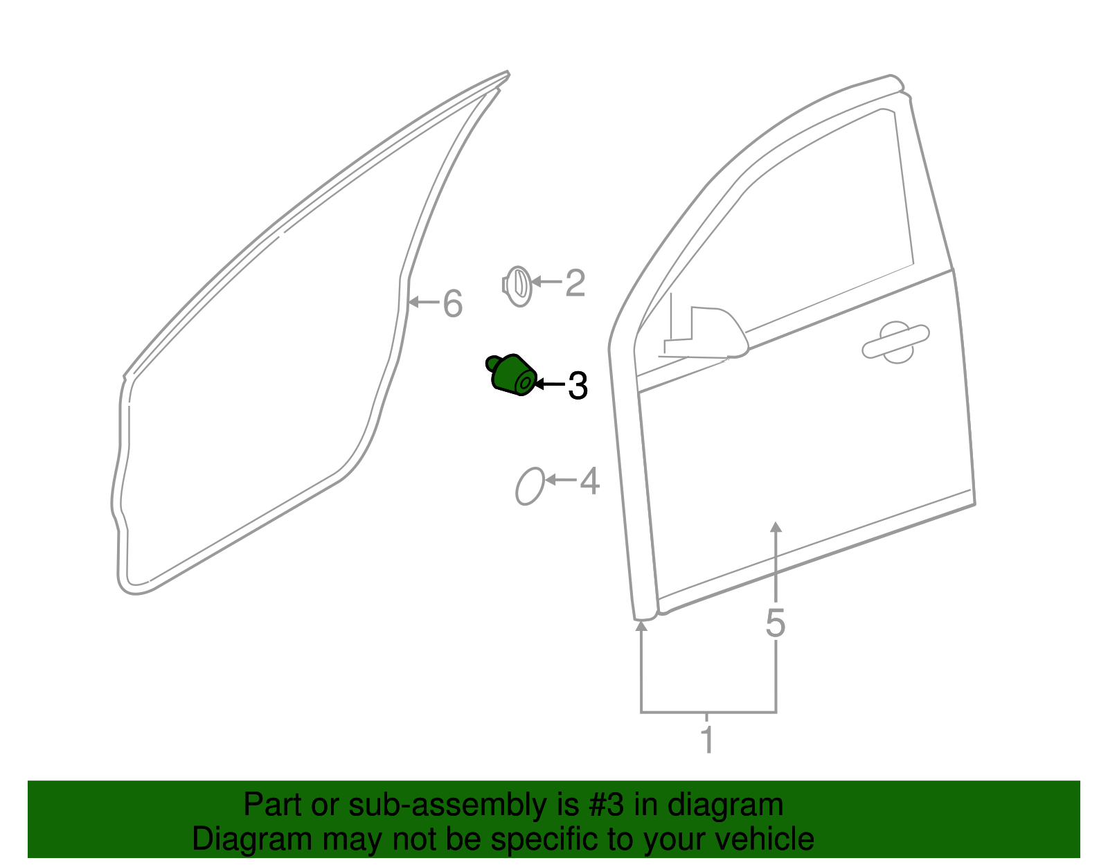 80872-D0101 - 2011-2017 Nissan - Door Shell Bumper | Anicra Nissan Parts