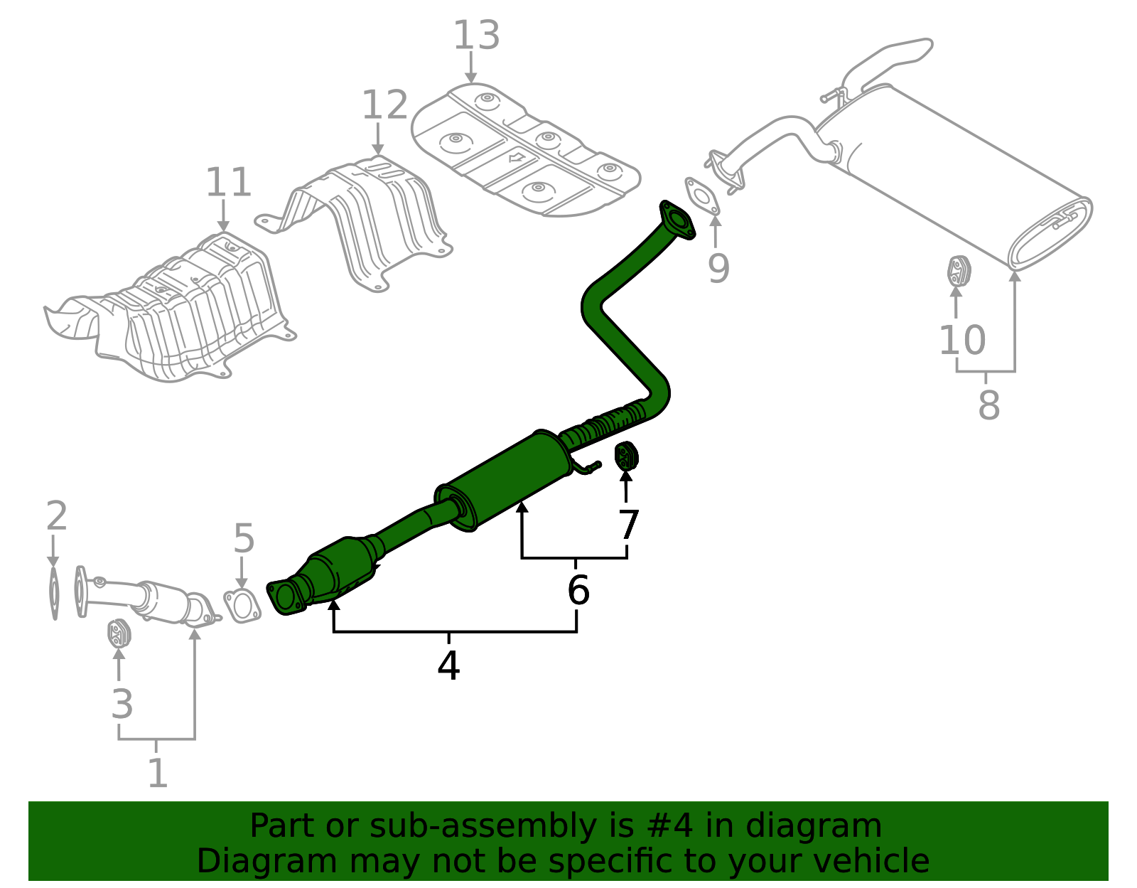 28600-K0670 - Center Muffler 2023-2025 Kia Soul | Kia.Parts Store