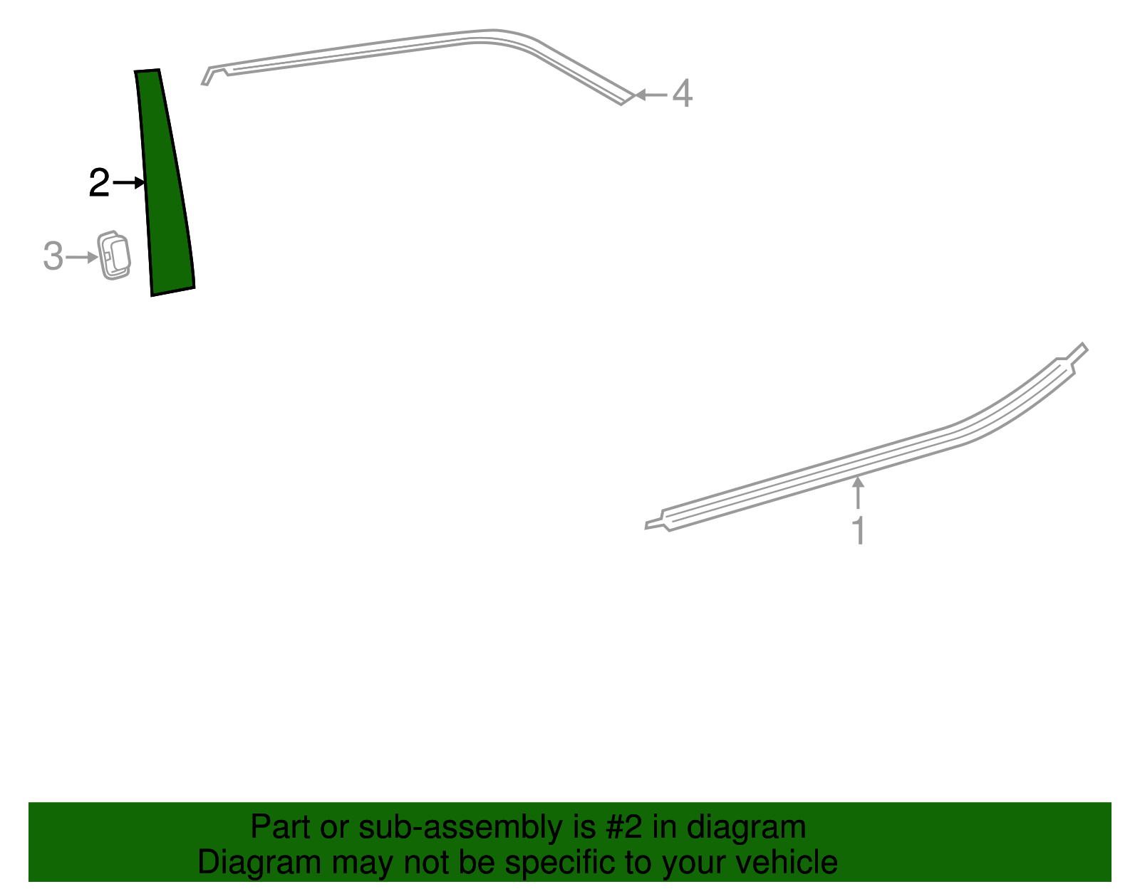 2014-2019 Toyota Corolla Frame Molding 75762-02030 | Toyota Parts Center