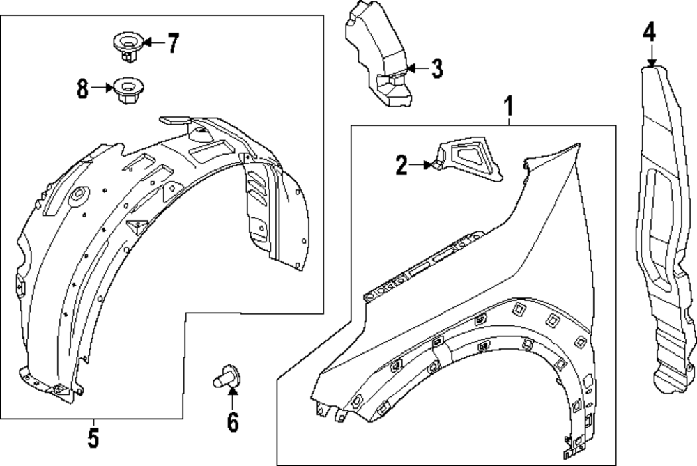86811-DO000 - Fender Liner 2024-2025 Kia EV9 | Kia.Parts Store