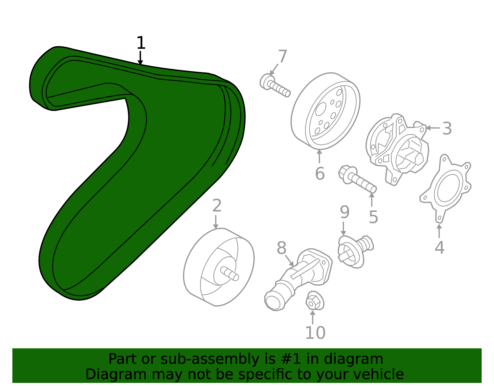 Genuine Serpentine Belt for 2021 Hyundai Kona | Part# 25212-2B180 ...