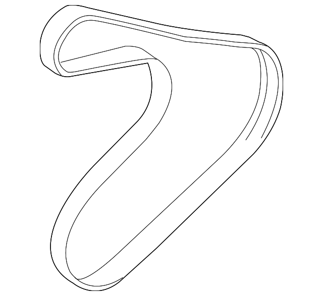 Genuine Serpentine Belt for 2021 Hyundai Kona | Part# 25212-2B180 ...