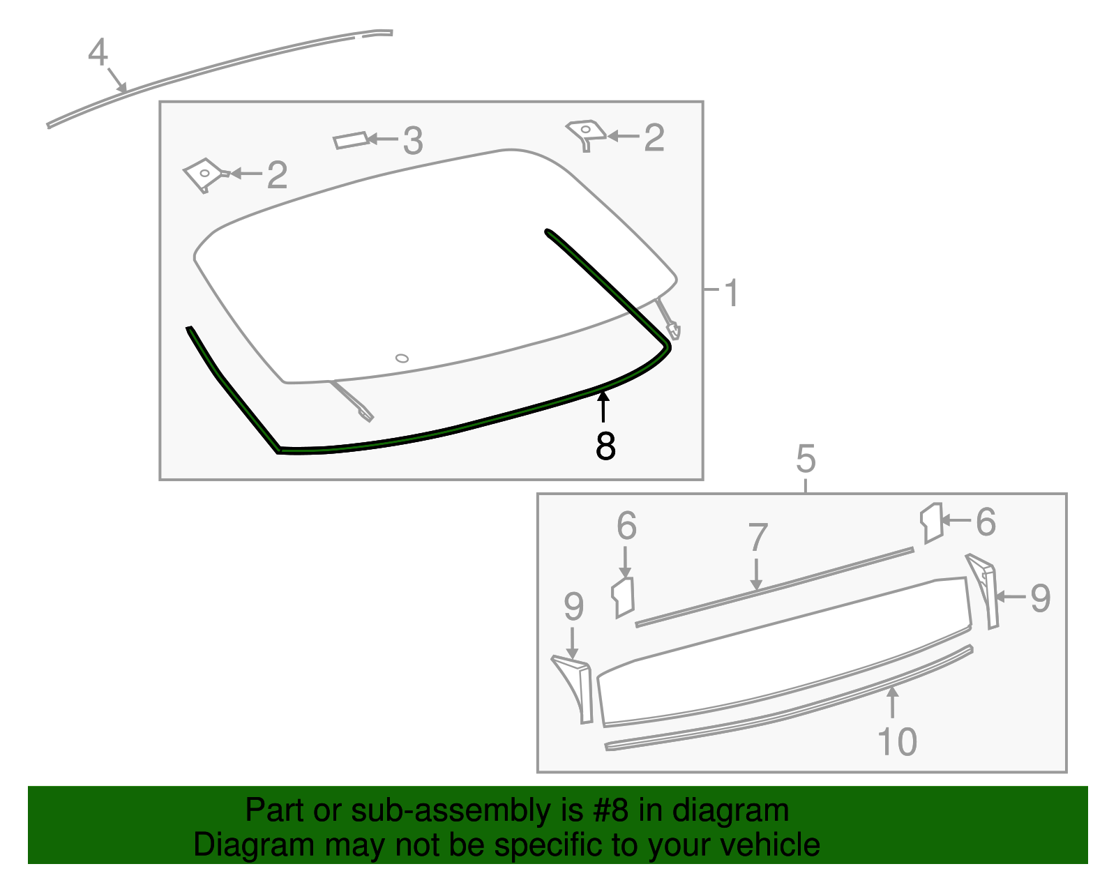 2016-2022 Toyota Reveal Molding 75571-47011 | Toyota Parts Center