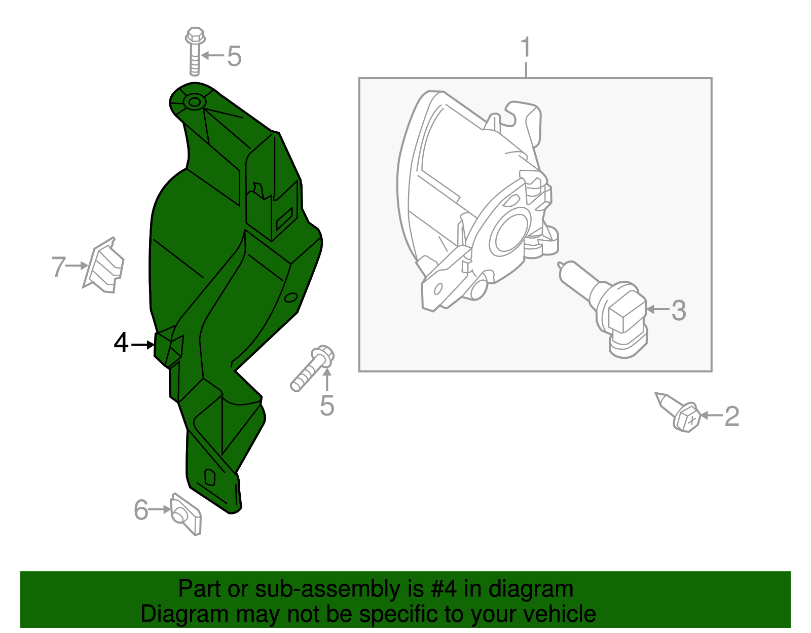 2013-2016 Nissan Pathfinder Lamp Bracket 26910-3JA0A | My Nissan Part