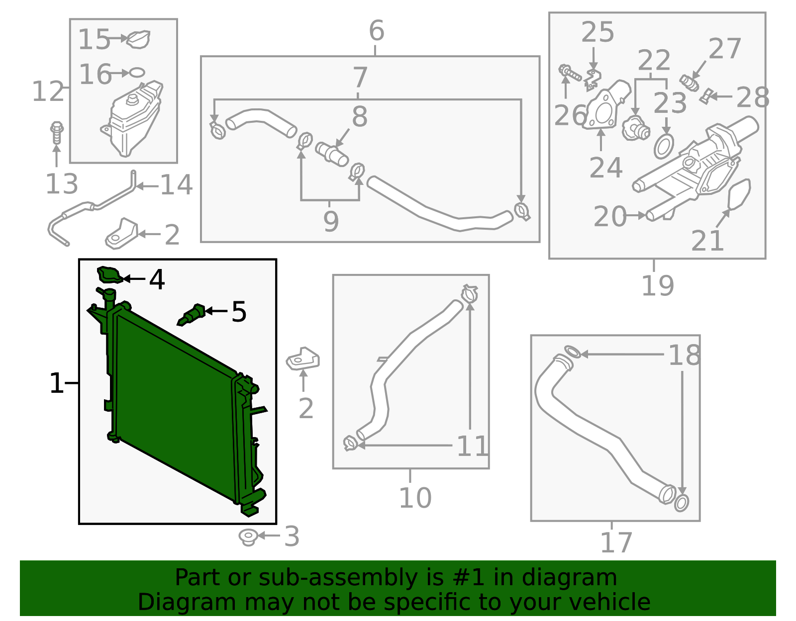 Hyundai - 25310-C5800 - Radiator - 2019-2020 Hyundai Santa Fe | OEM ...