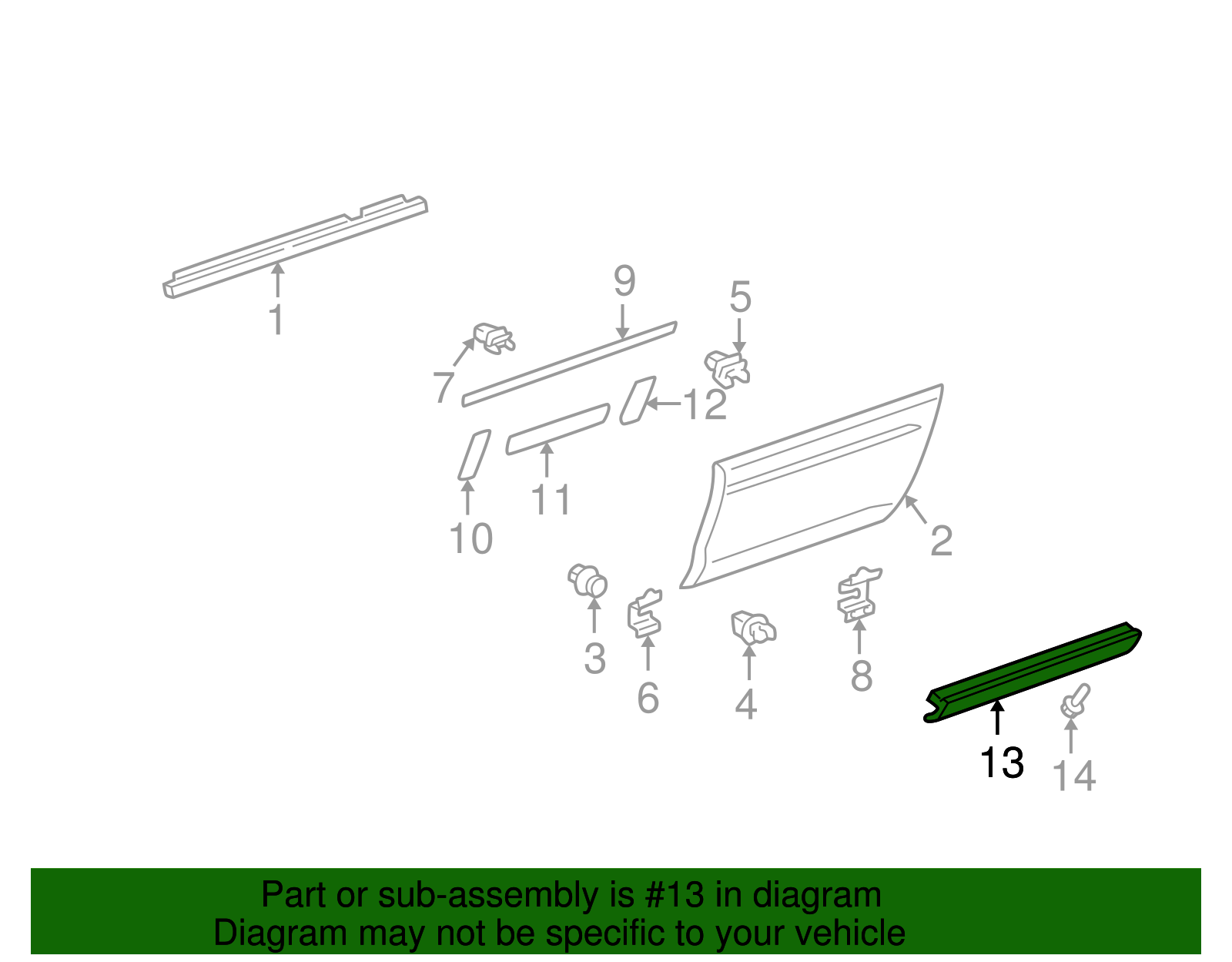 75746-48010 - Lower Molding - 1999-2003 Lexus RX300 | My L Parts