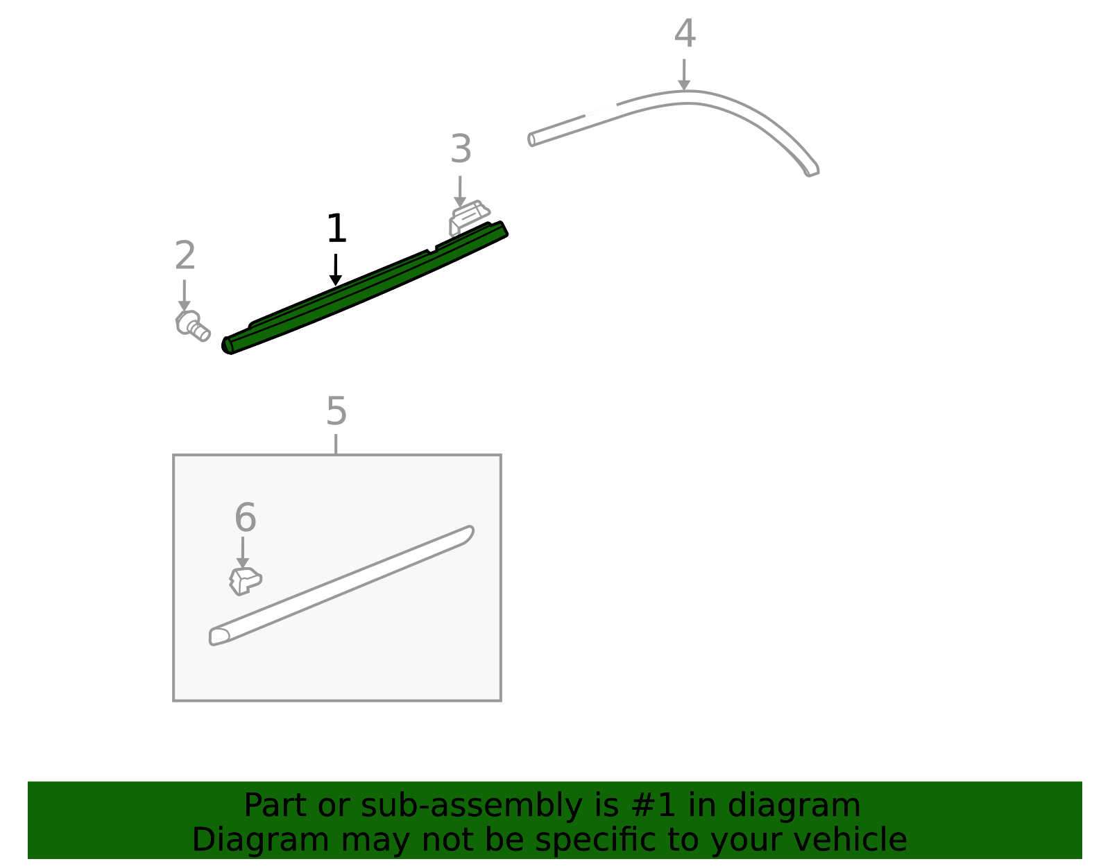 72950-SDA-A02 - 2003-2007 Honda Accord - Molding Assembly L Rear Door ...
