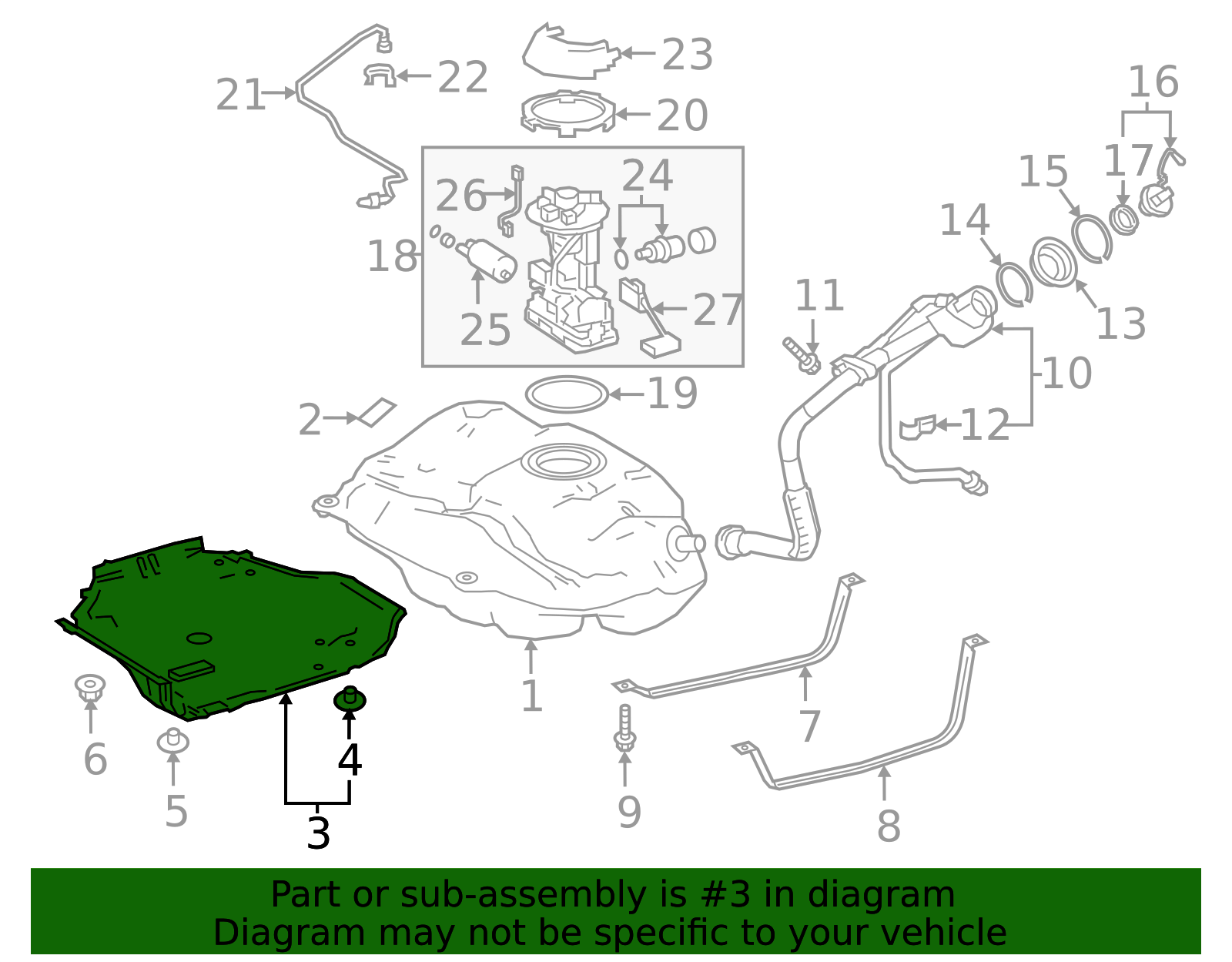 2020-2025 Toyota Corolla Tank Shield 77606-02120 | Toyota Parts Center