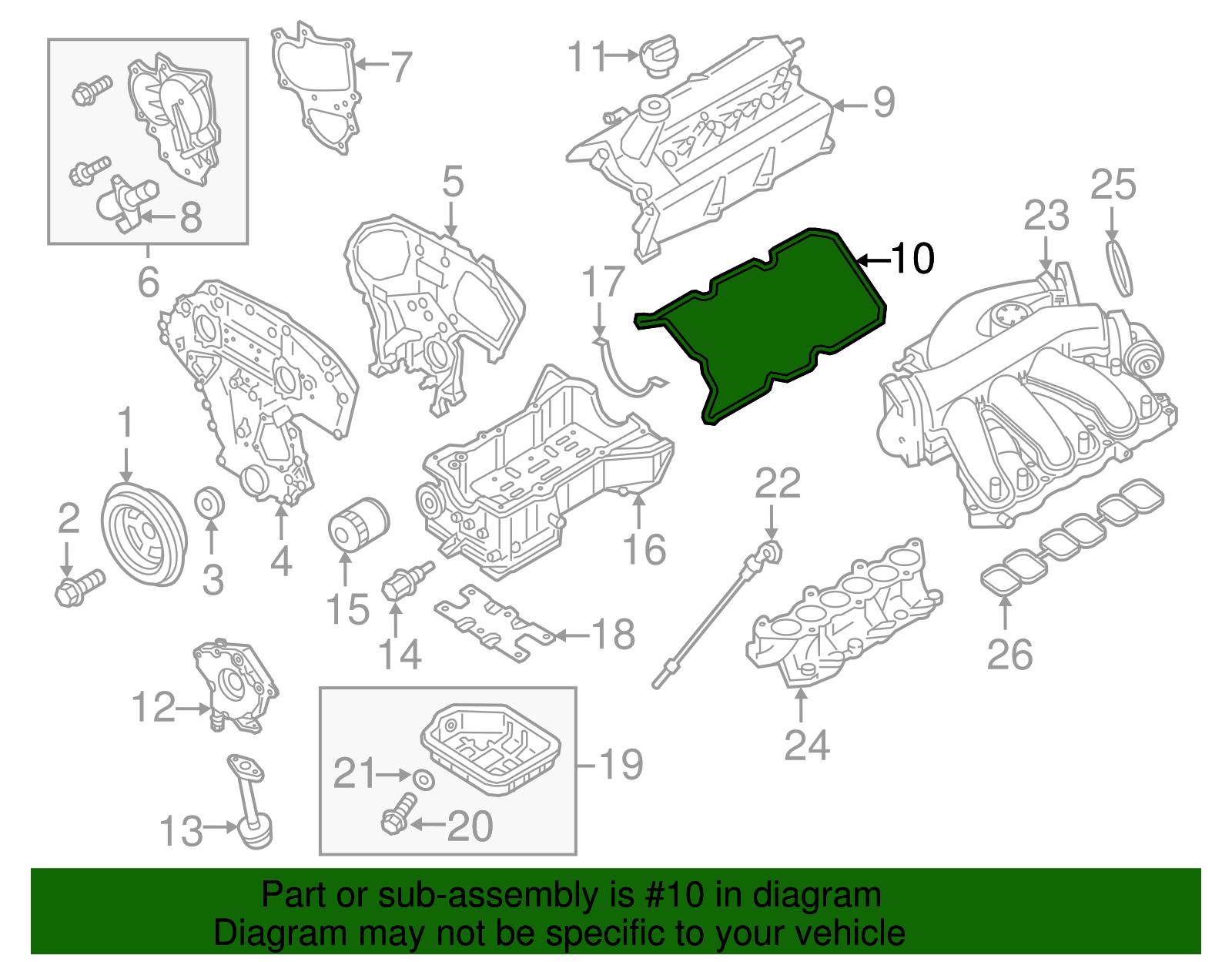2007-2014 Nissan Valve Cover Gasket 13270-JA11B | OEM Parts Online