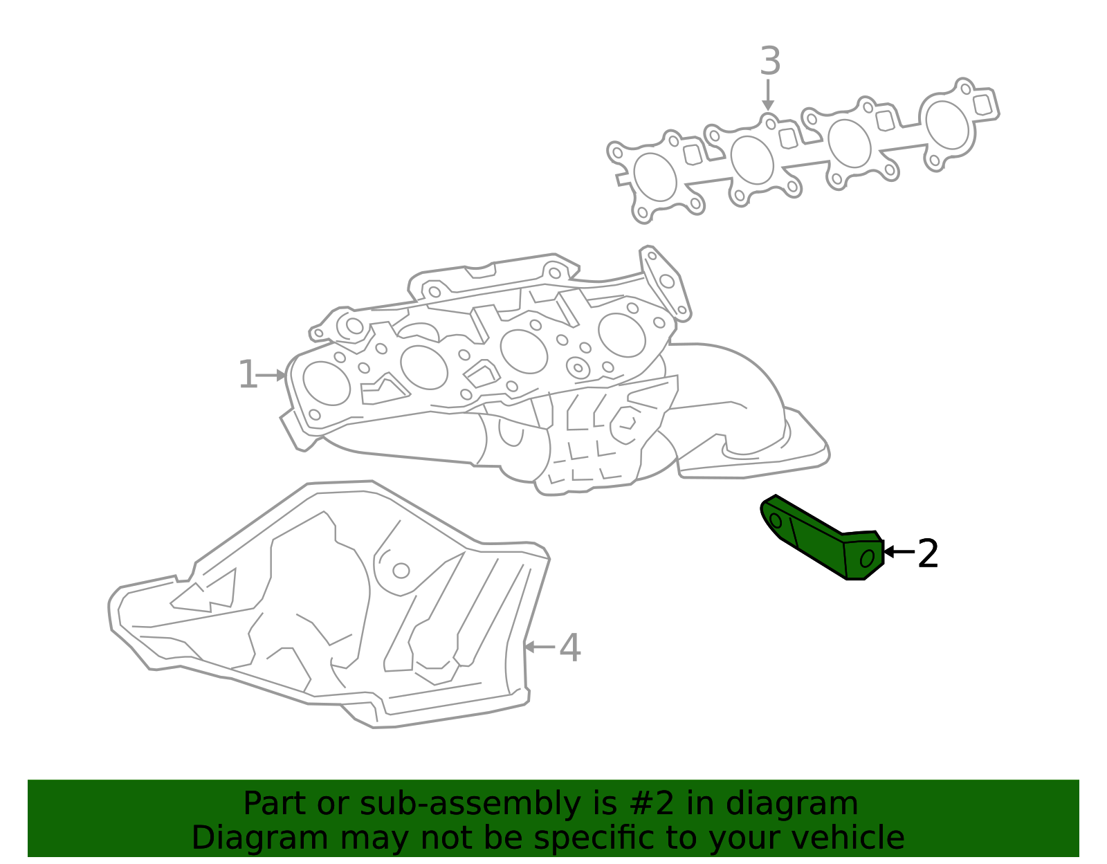 17119-38010 - Exhaust Manifold Stay - 2008-2011 2013-2020 Lexus LX570 ...