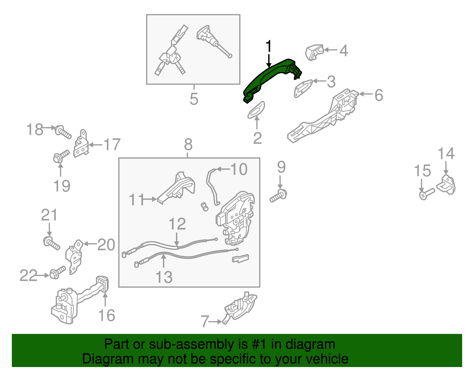 82661-H8000 - Handle, Outside 2018-2023 Kia Rio | Kia.Parts Store