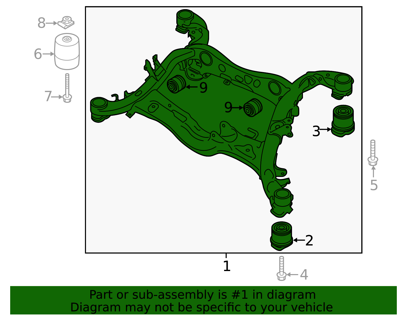 2018-2025 Audi Cross-Member 80A-505-235-AP | Audi OEM Parts Online