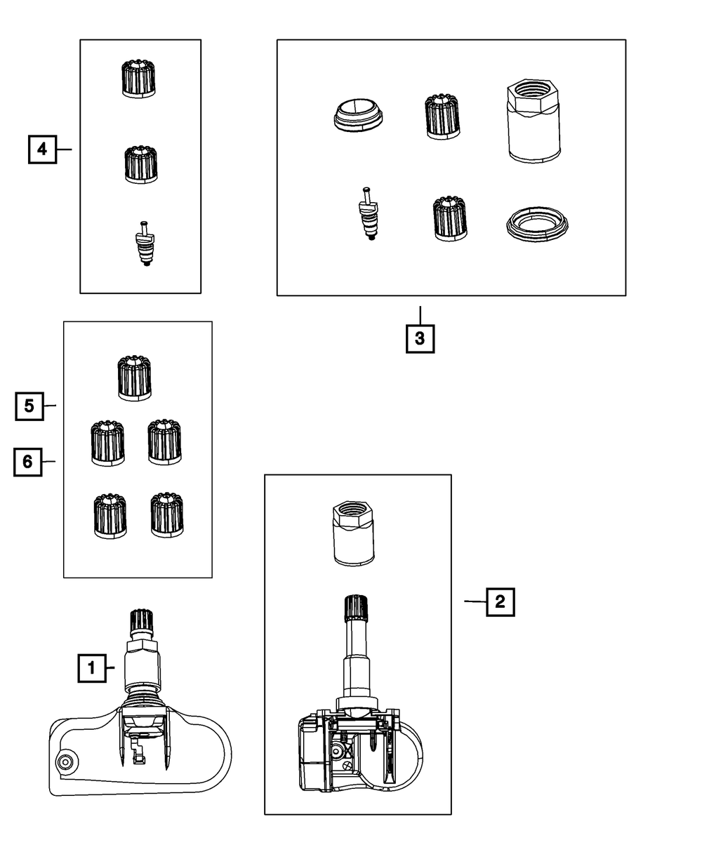 2006-2011 Mopar Tire Pressure Sensor Package, Export 68078768AC | My ...