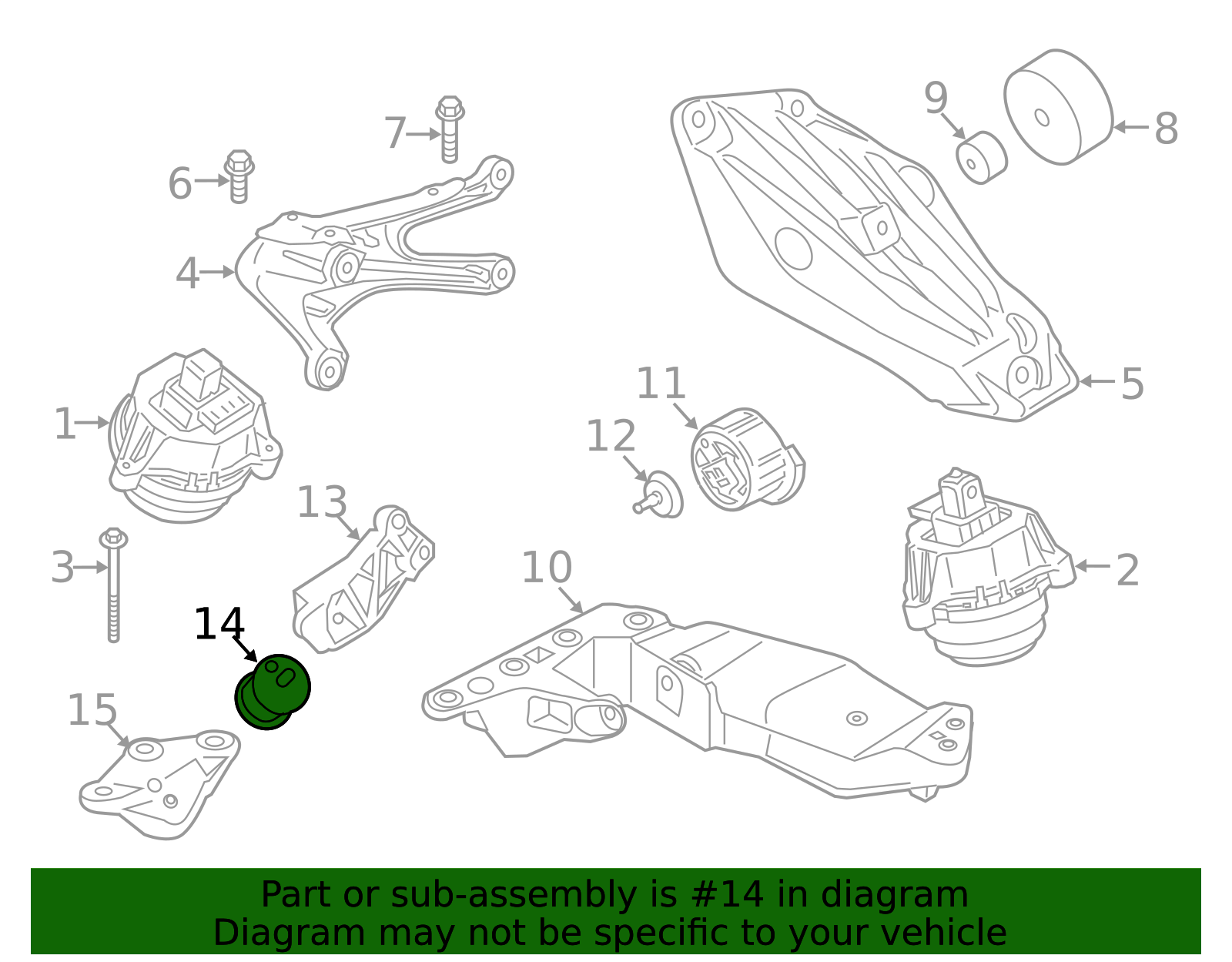 2019-2025 BMW | Automatic Transmission Mount Insulator | 22327953115 ...