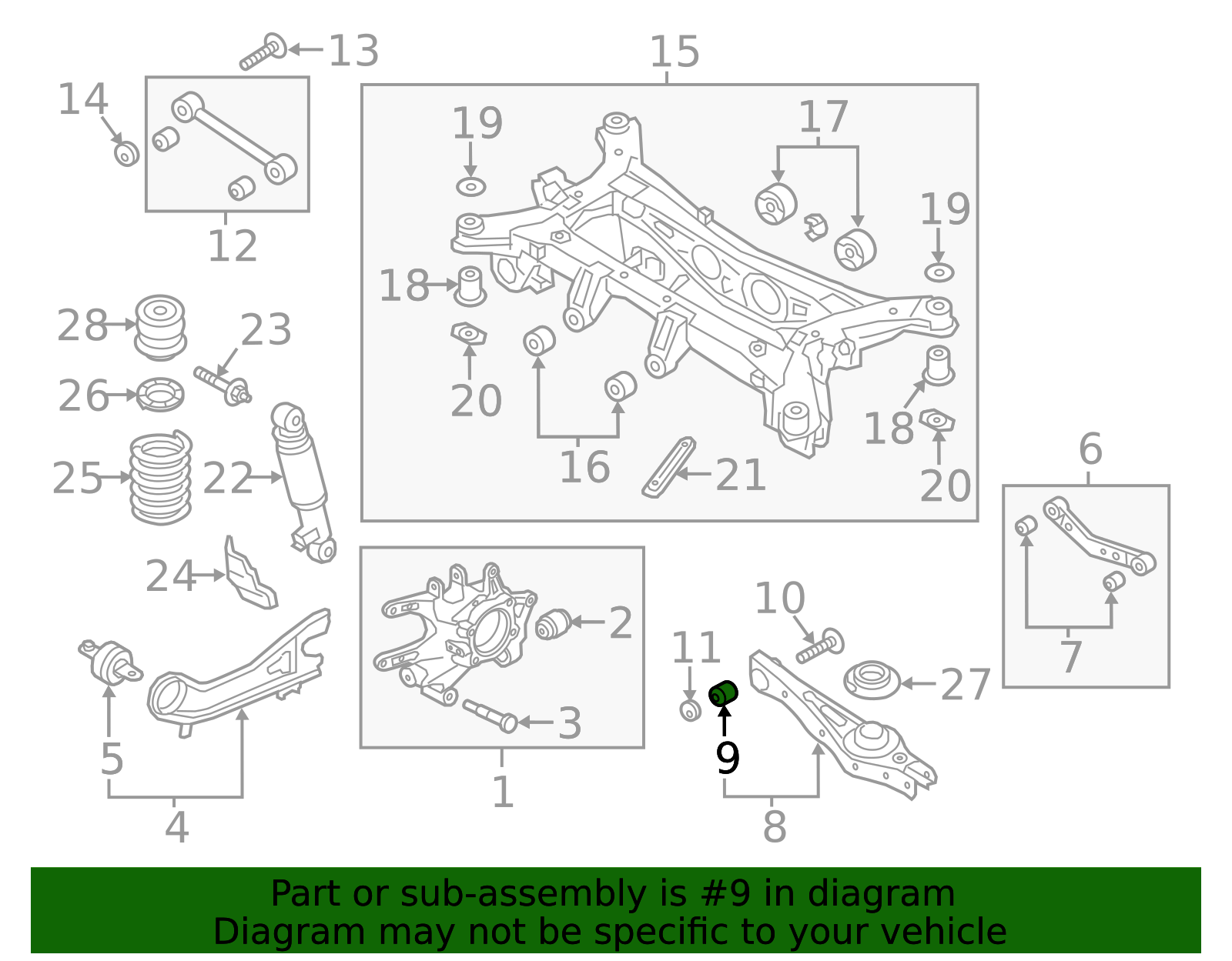 2014-2015 Kia Sorento Lower Control Arm Bushing 55215-2W000 | OEM Parts ...