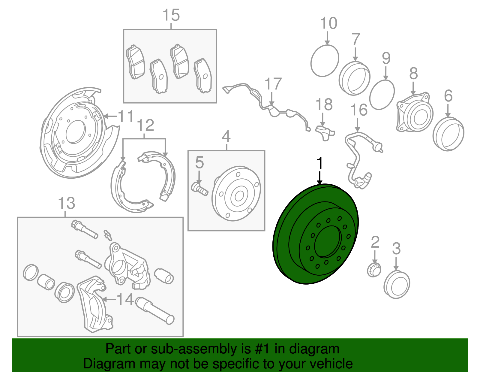 42431-0C011 - Disc Brake Rotor (Rear) 2007-2022 Toyota | Longo Toyota Parts