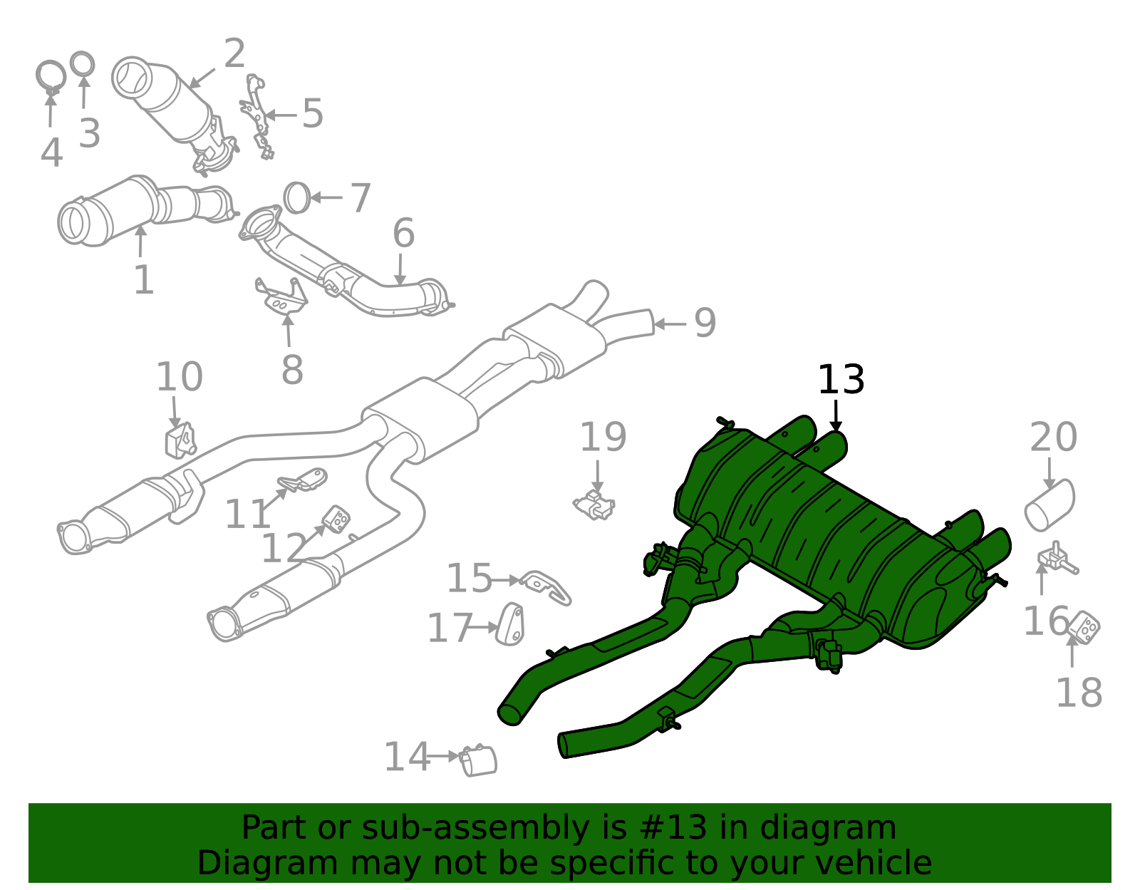 Genuine BMW 18-30-9-503-715 | Rear Muffler With Exhaust Flap | FREE ...