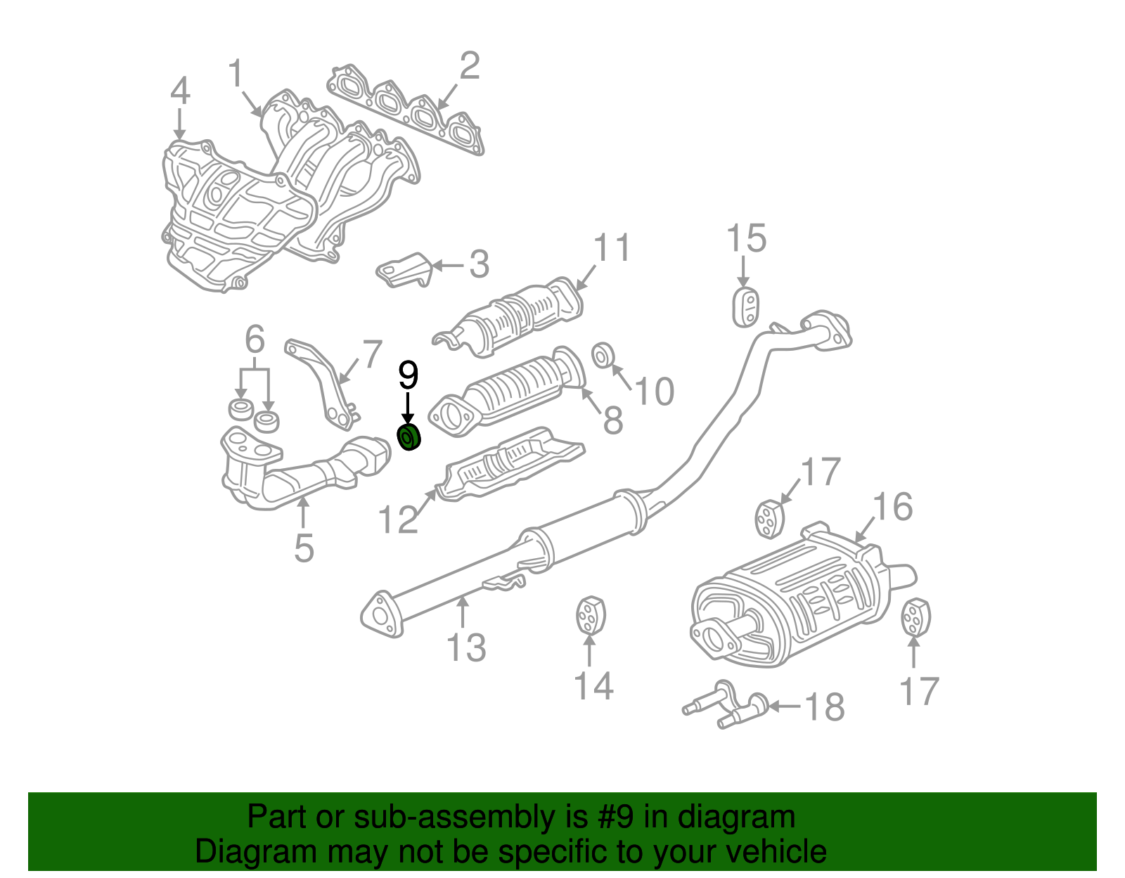 18229-S04-X12 - Catalytic Converter Gasket 1996-2001 Honda | Honda ...
