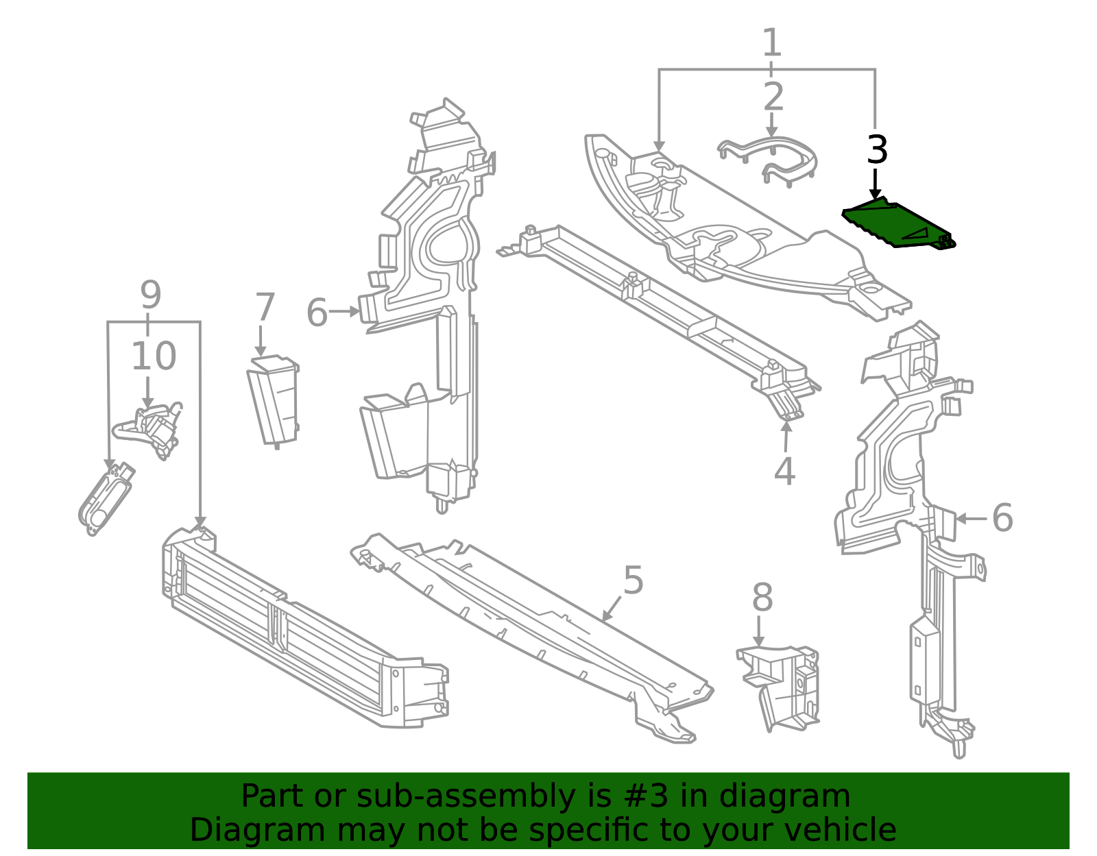 2021-2025 Toyota Sienna Sight Shield Plate 53285-08010 | MotorMotor