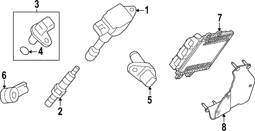 2022-2025 Nissan Frontier Crankshaft Position Sensor 23731-9BT0A ...