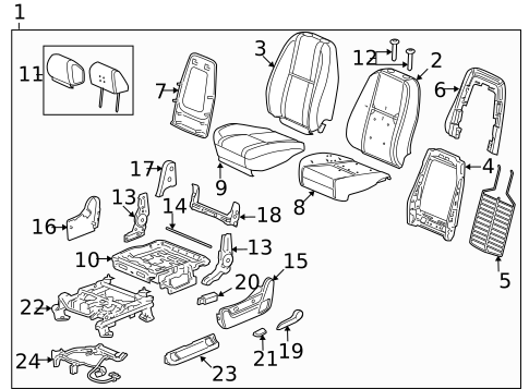 Front Seat Components for 2010 Chevrolet Silverado 2500 HD | GM Parts ...
