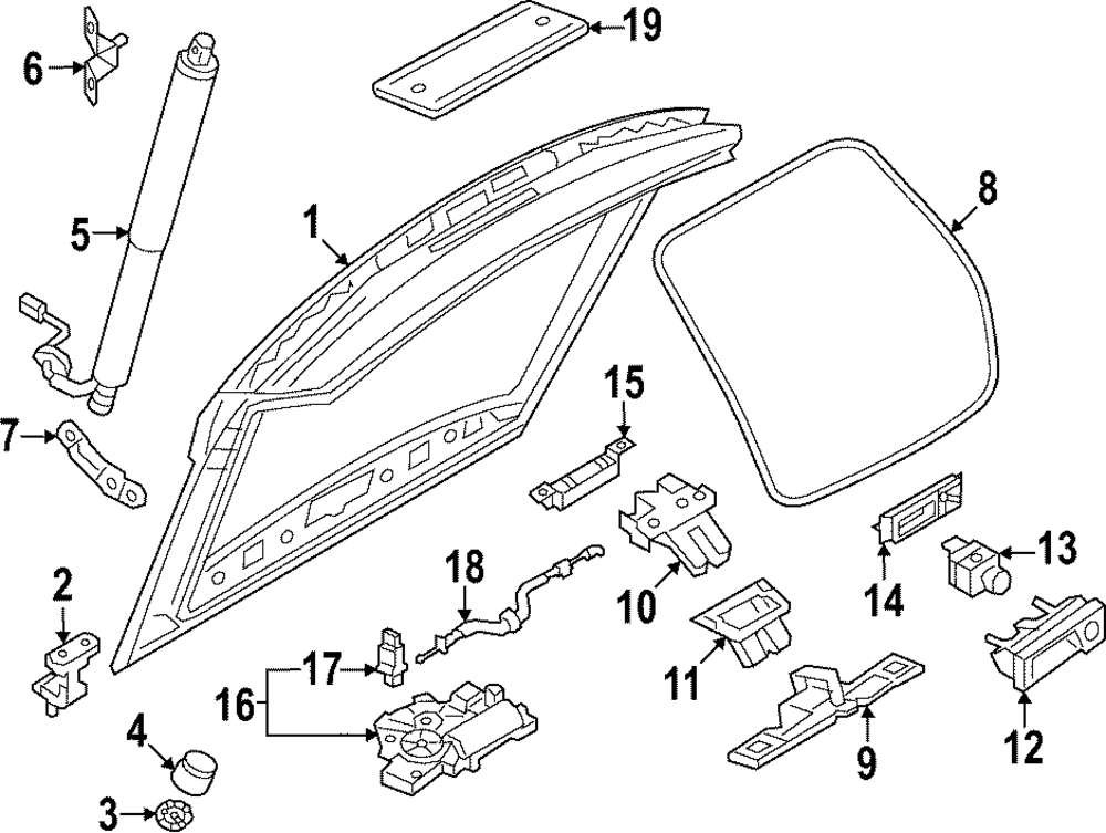 2022-2025 Audi Q4 e-tron Sportback Lift Gate 89E-827-025-B | Audi OEM ...