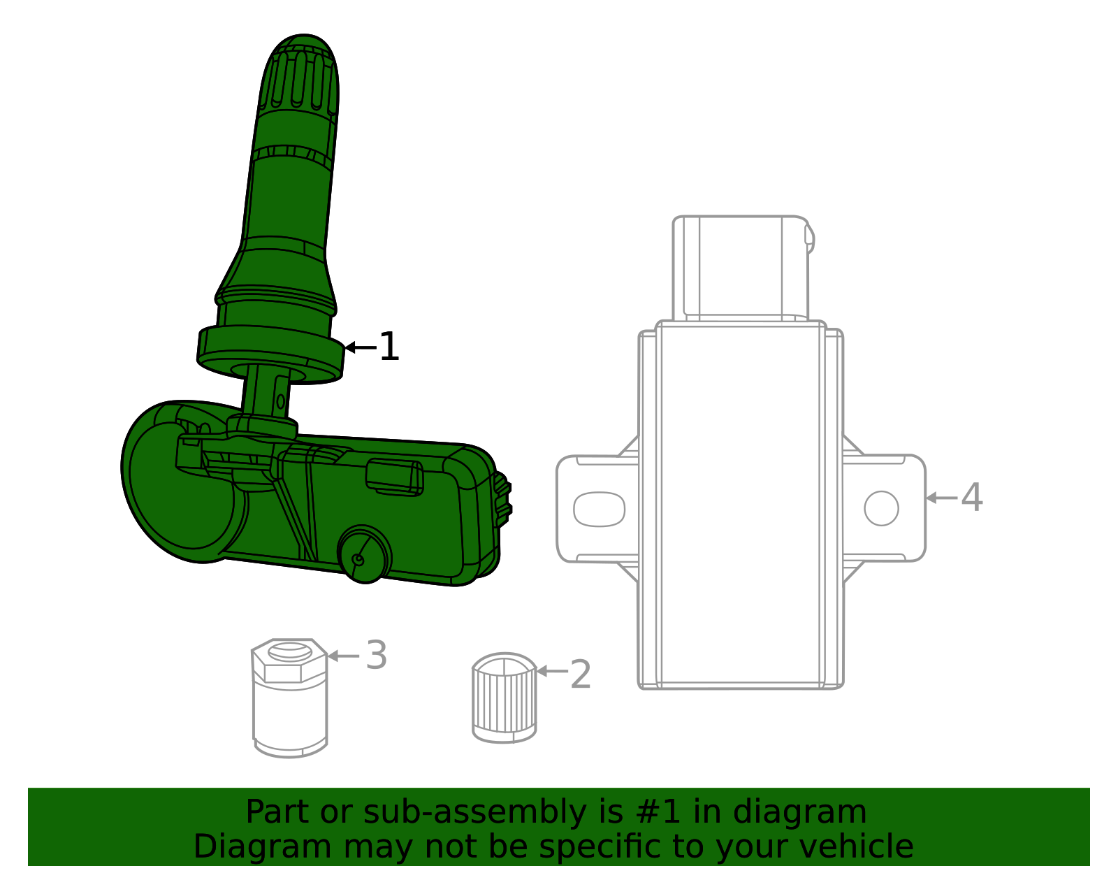2020-2025 Mopar Tire Pressure Monitoring System (TPMS) Sensor ...