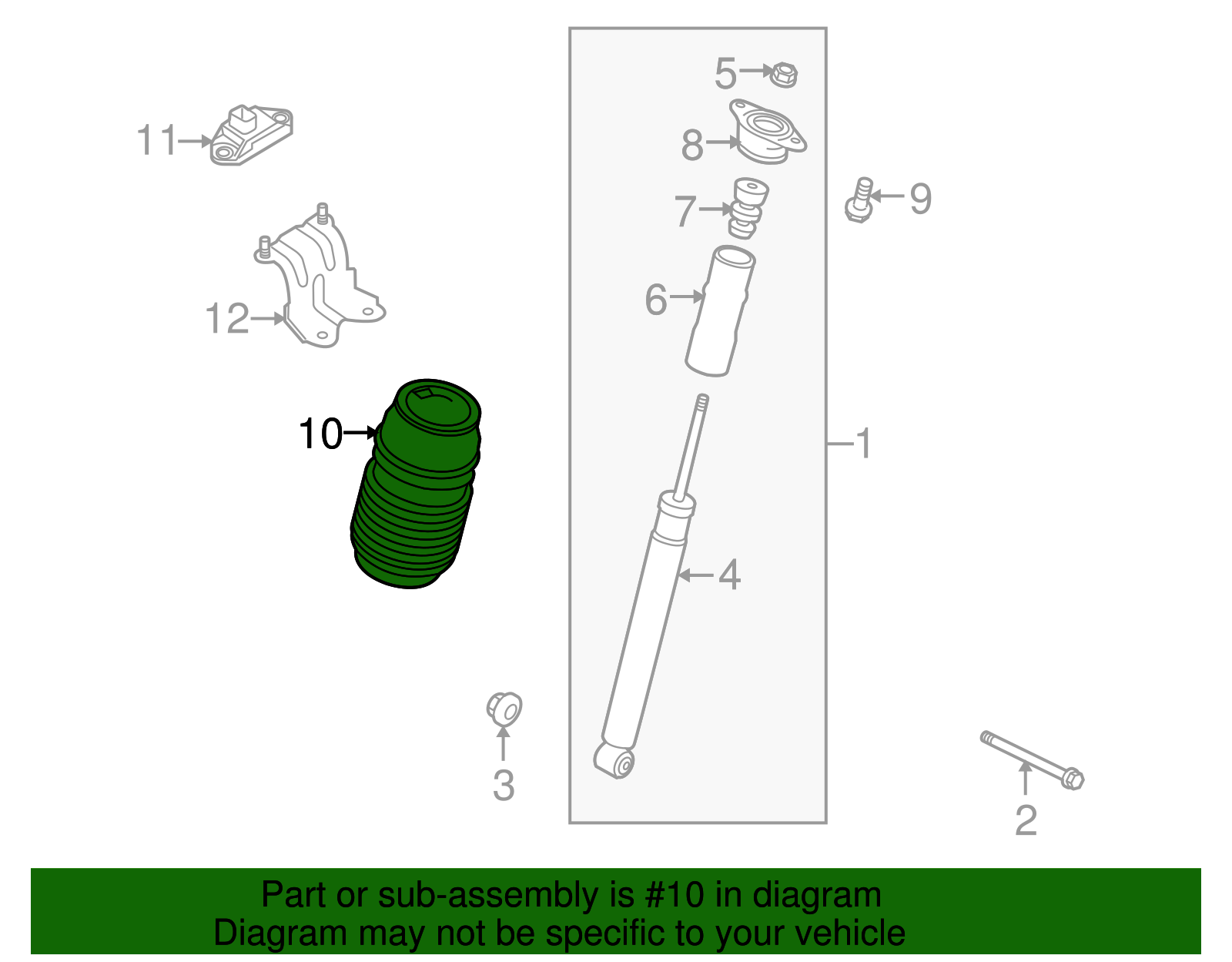 2010-2016 Porsche Panamera Air Spring 970-333-533-35 | Sunset Porsche Parts