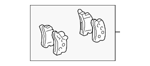 2004-2009 Lexus Disc Brake Pad Set Rear 04466-48060 | OEM Parts Online