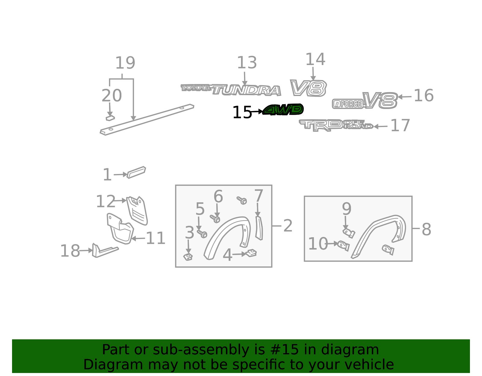 2000-2006 Toyota Tundra Nameplate 75473-0C010 | MotorMotor